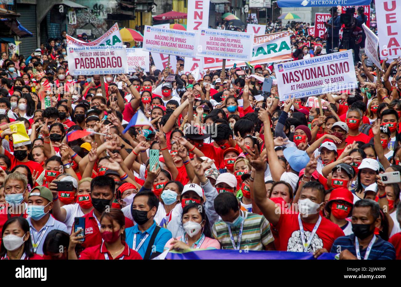Quezon City, Philippines. 25th July, 2022. Supporters of President ...