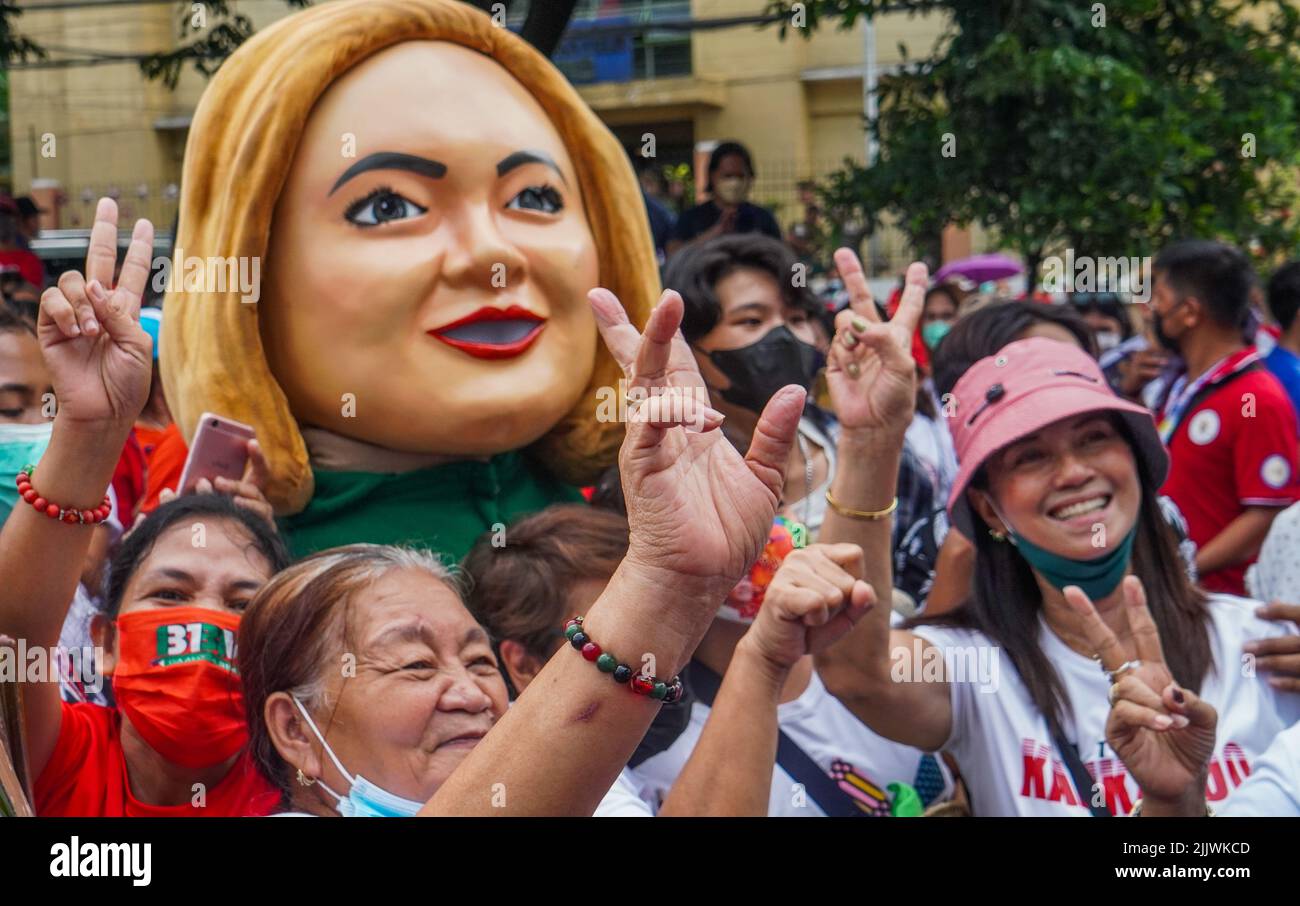 Quezon City, Philippines. 25th July, 2022. Supporters of President ...
