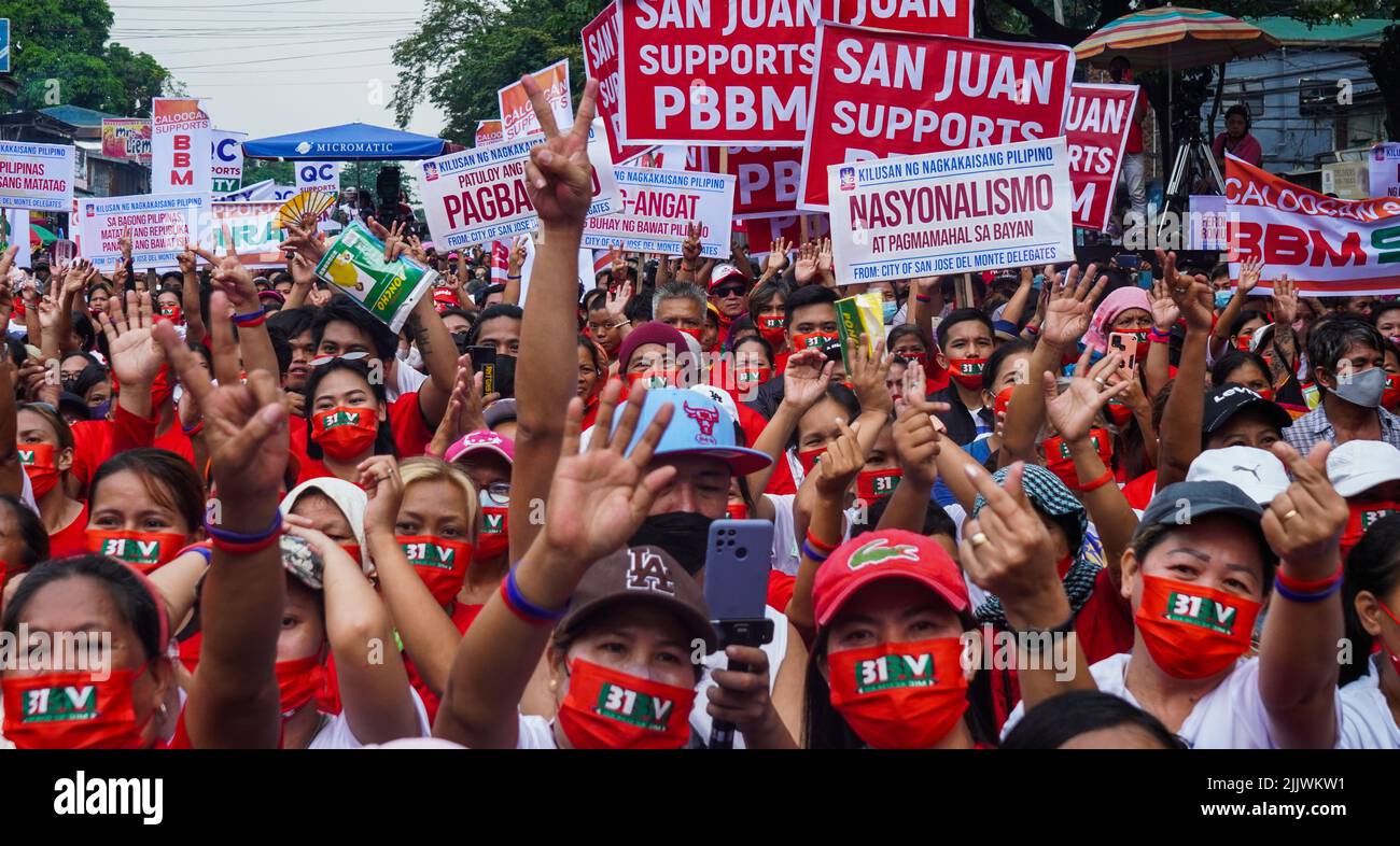 Supporters of President Ferdinand Romualdez Marcos Jr., gathered ...