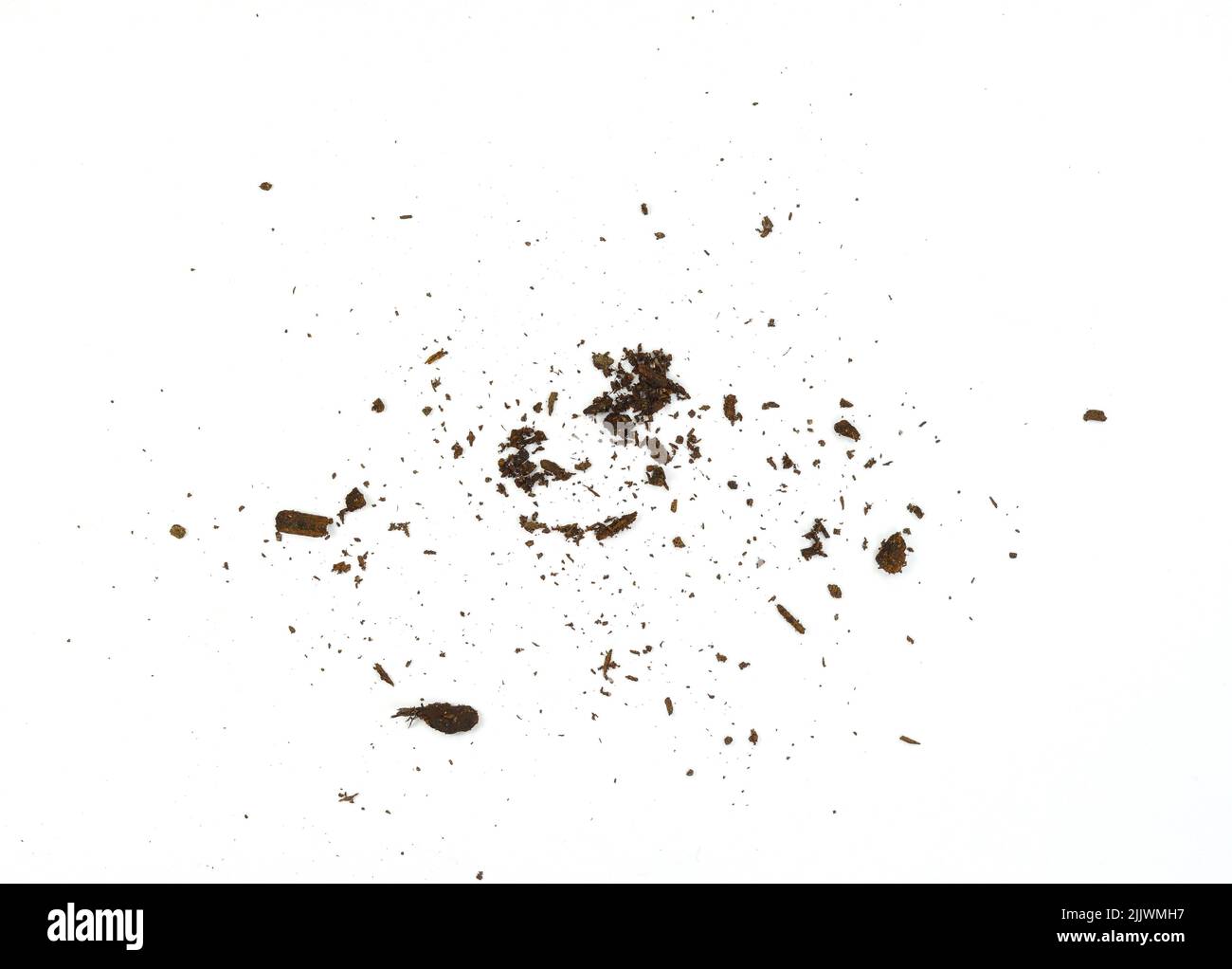 Organic soil isolated on white background. Dirty earth on white ...