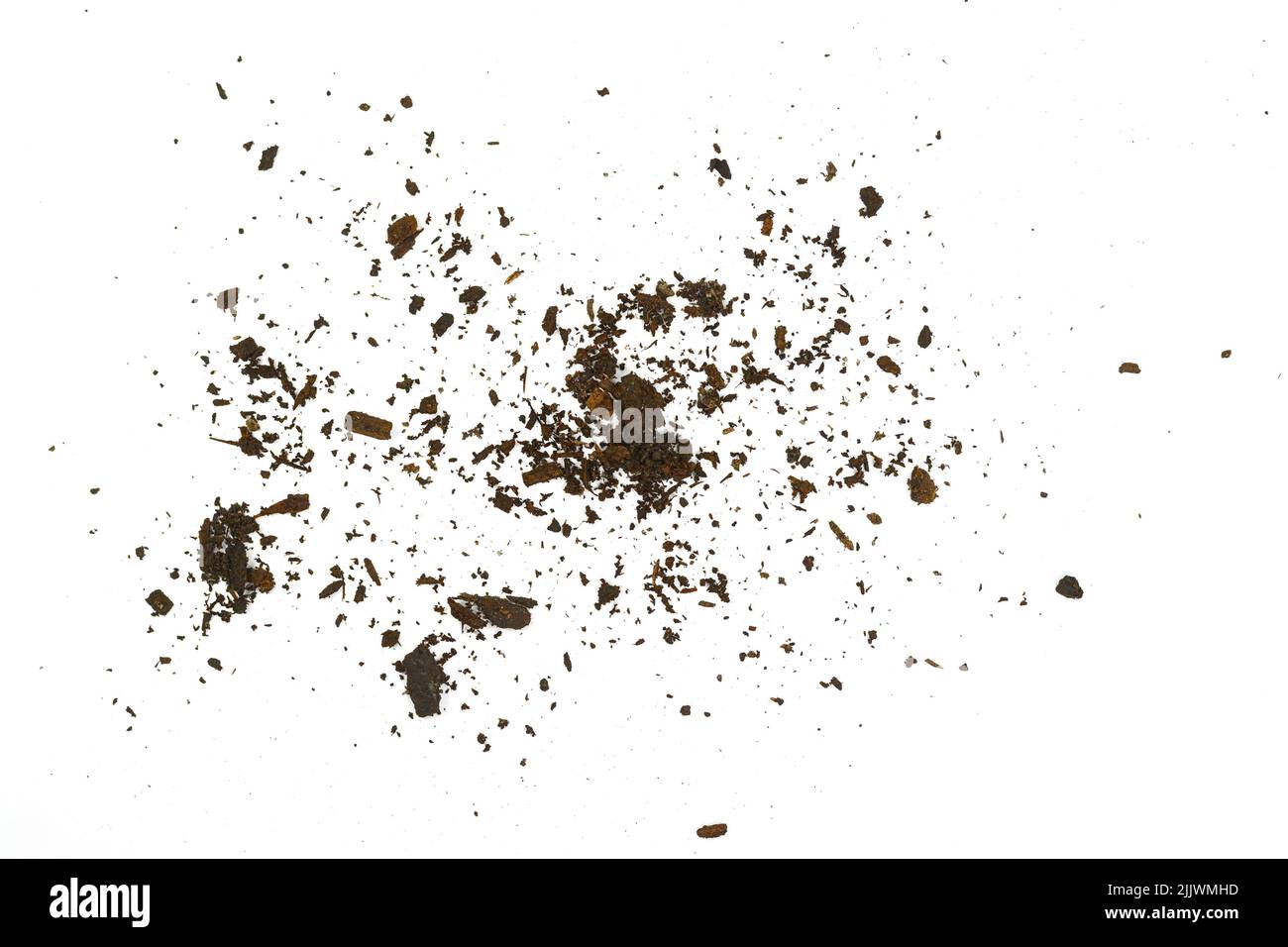 Organic soil isolated on white background. Dirty earth on white ...