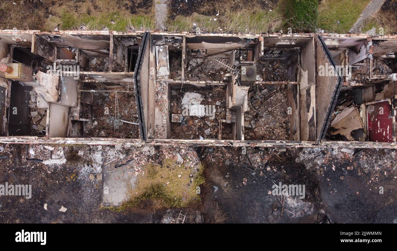Wildfire damage spread to five houses in Brancaster Staithe, on the ...