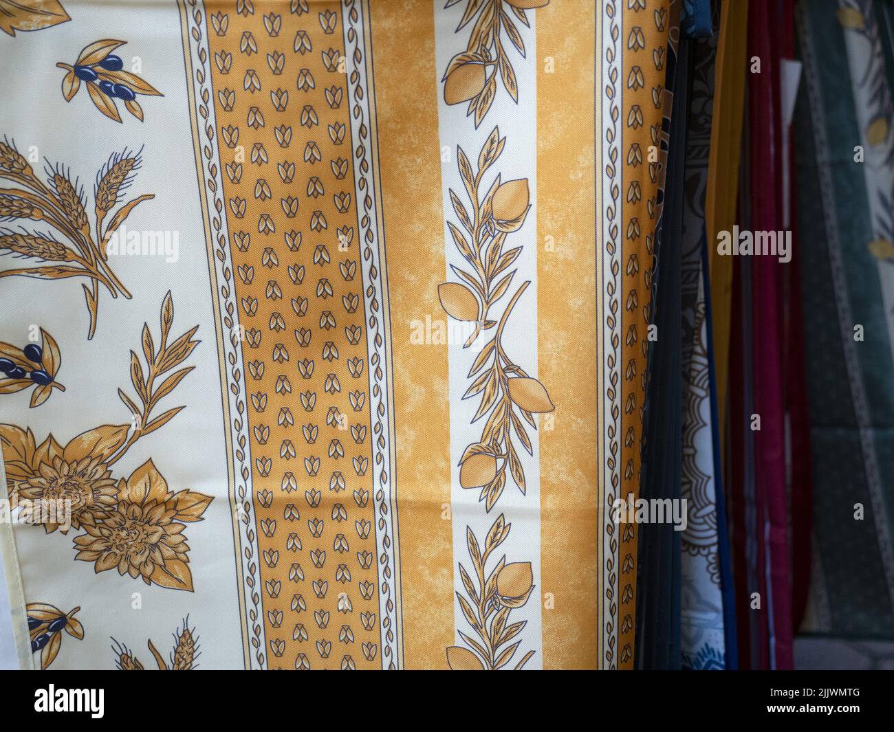 provence france fabric provencal detail at the market Stock Photo - Alamy