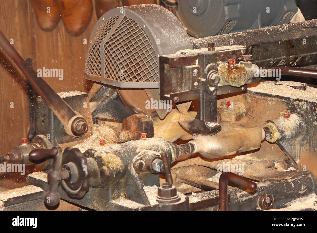 The making of clogs, a traditional Dutch craft of making wooden ...