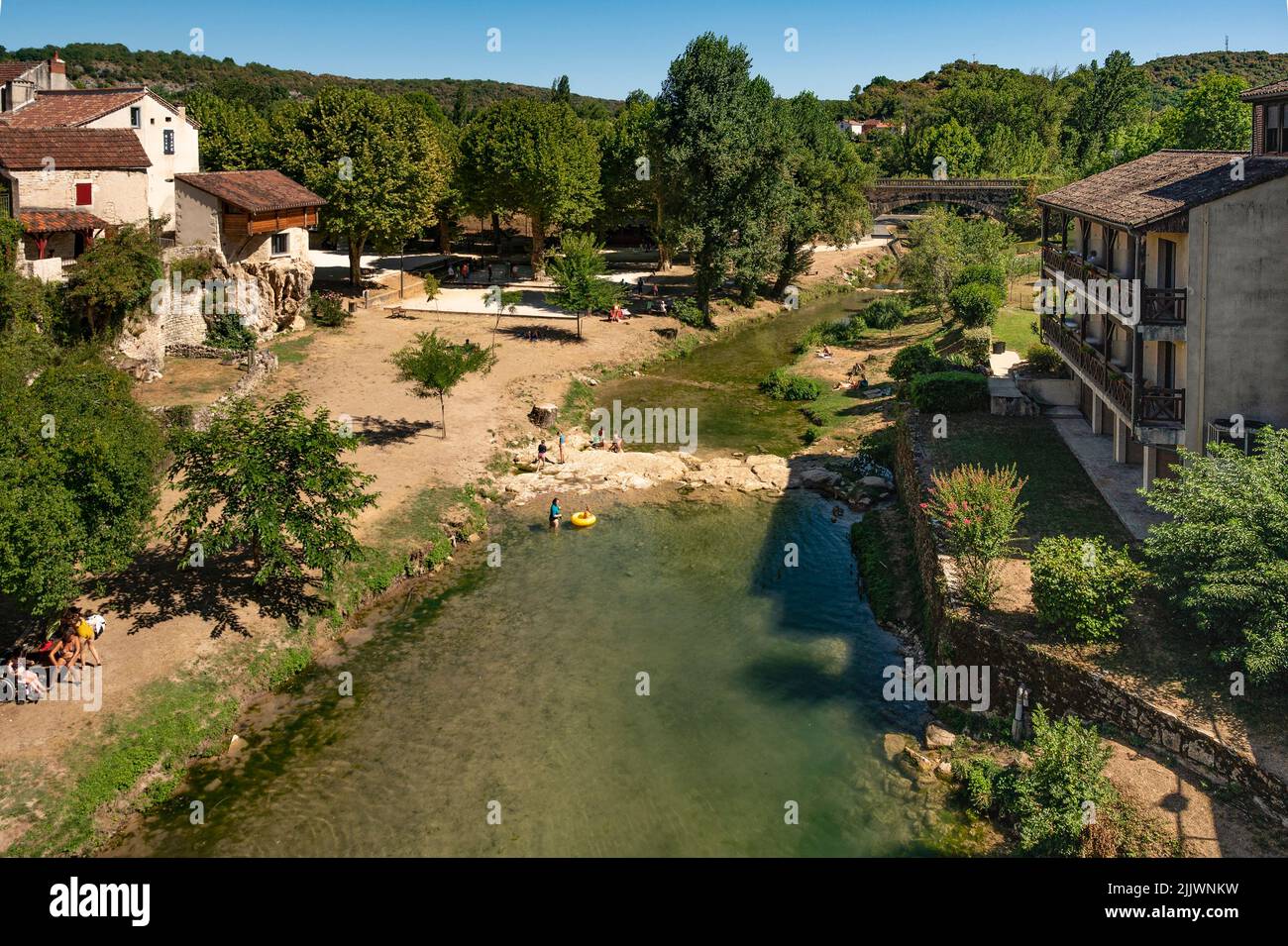 The village of Vers on the Vers River, Occitanie, France Stock Photo ...