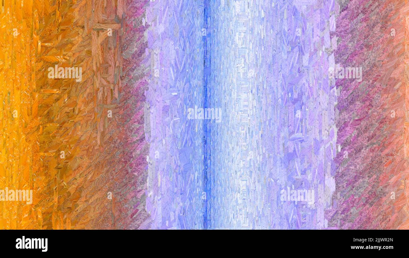 Digital render in painterly style - acrylic paint patterns and ...