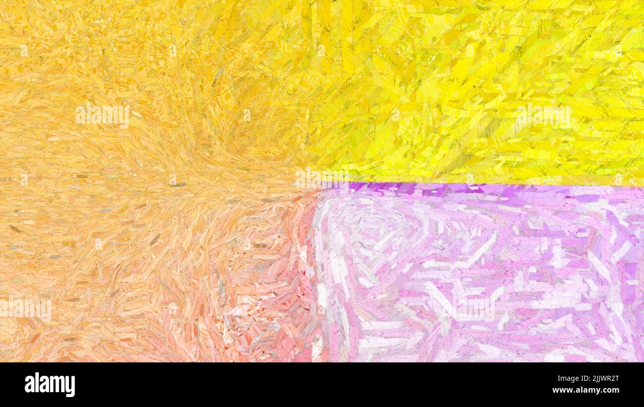 Digital render in painterly style - acrylic paint patterns and ...