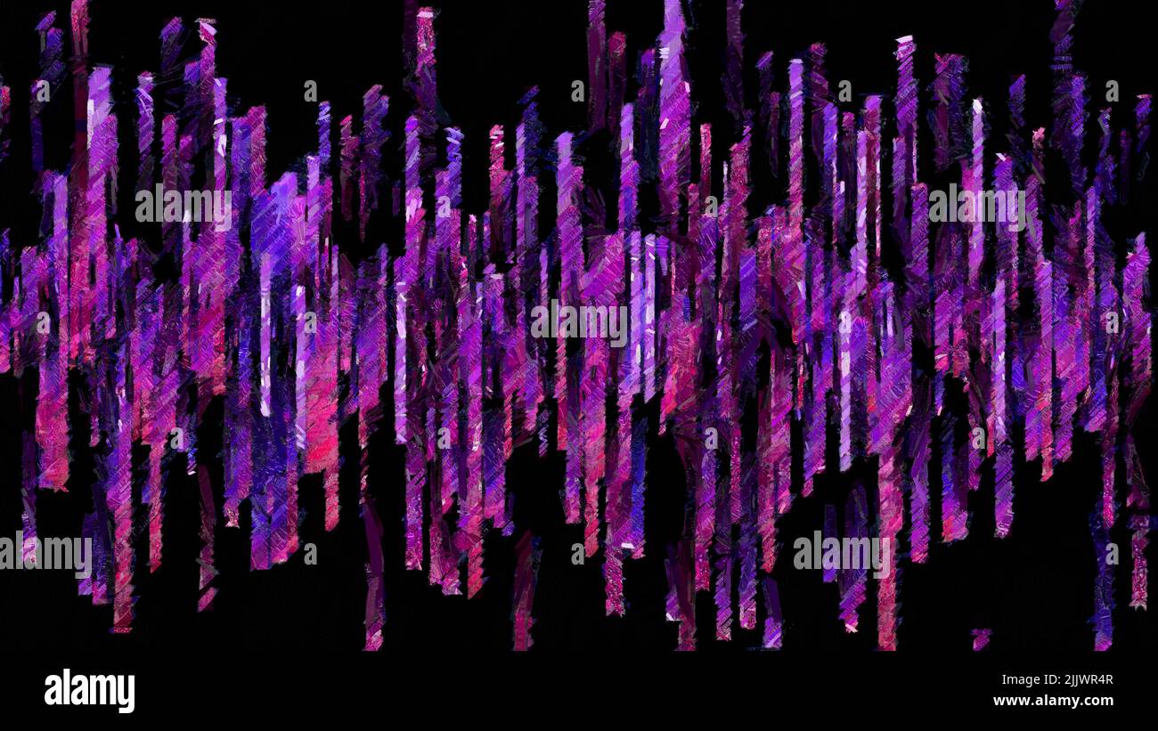 Digital render in painterly style - acrylic paint patterns and ...