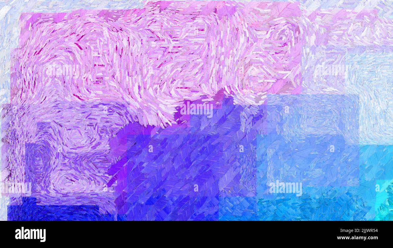 Digital render in painterly style - acrylic paint patterns and ...