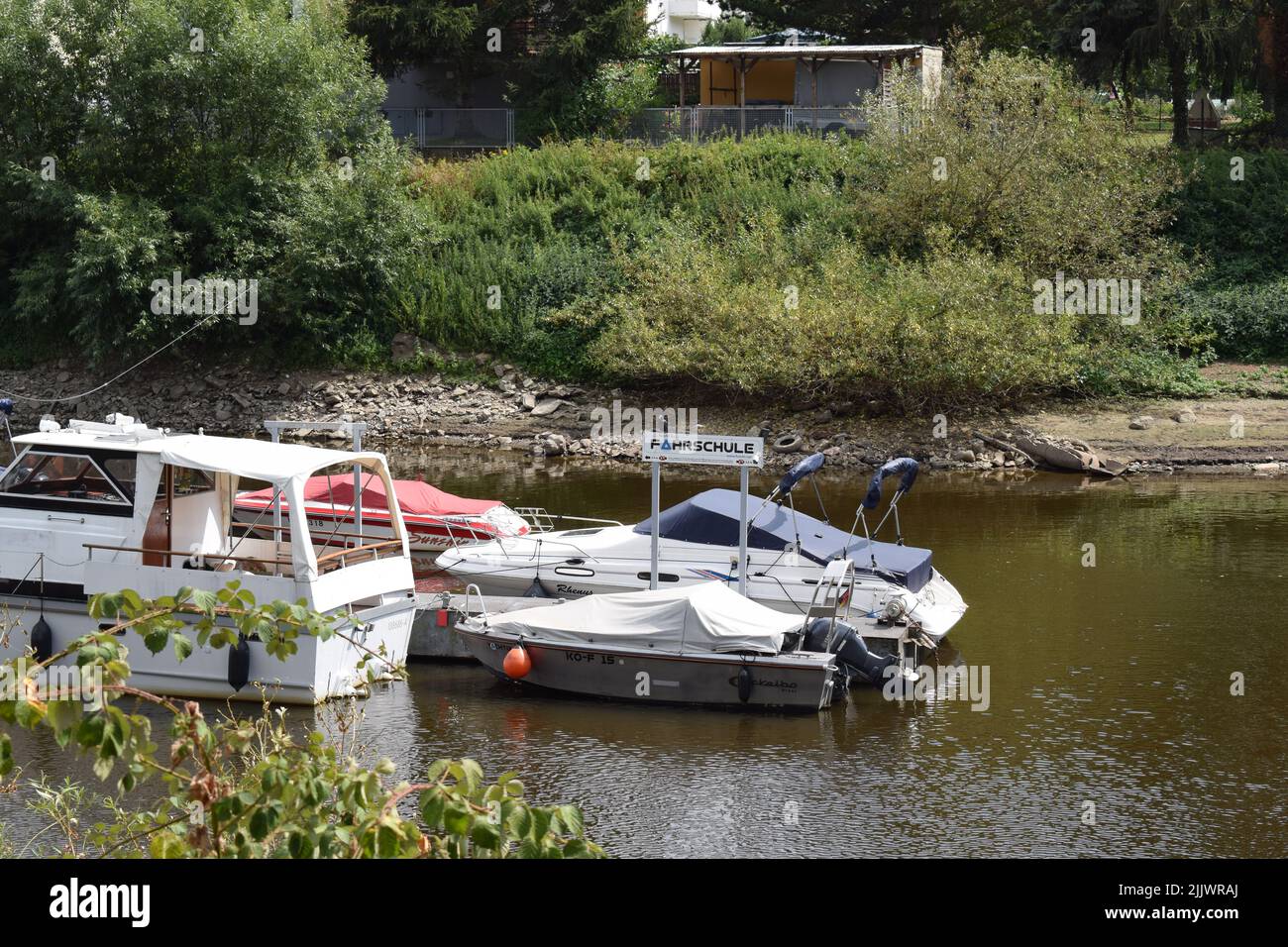 ships in the Lahn Stock Photo - Alamy
