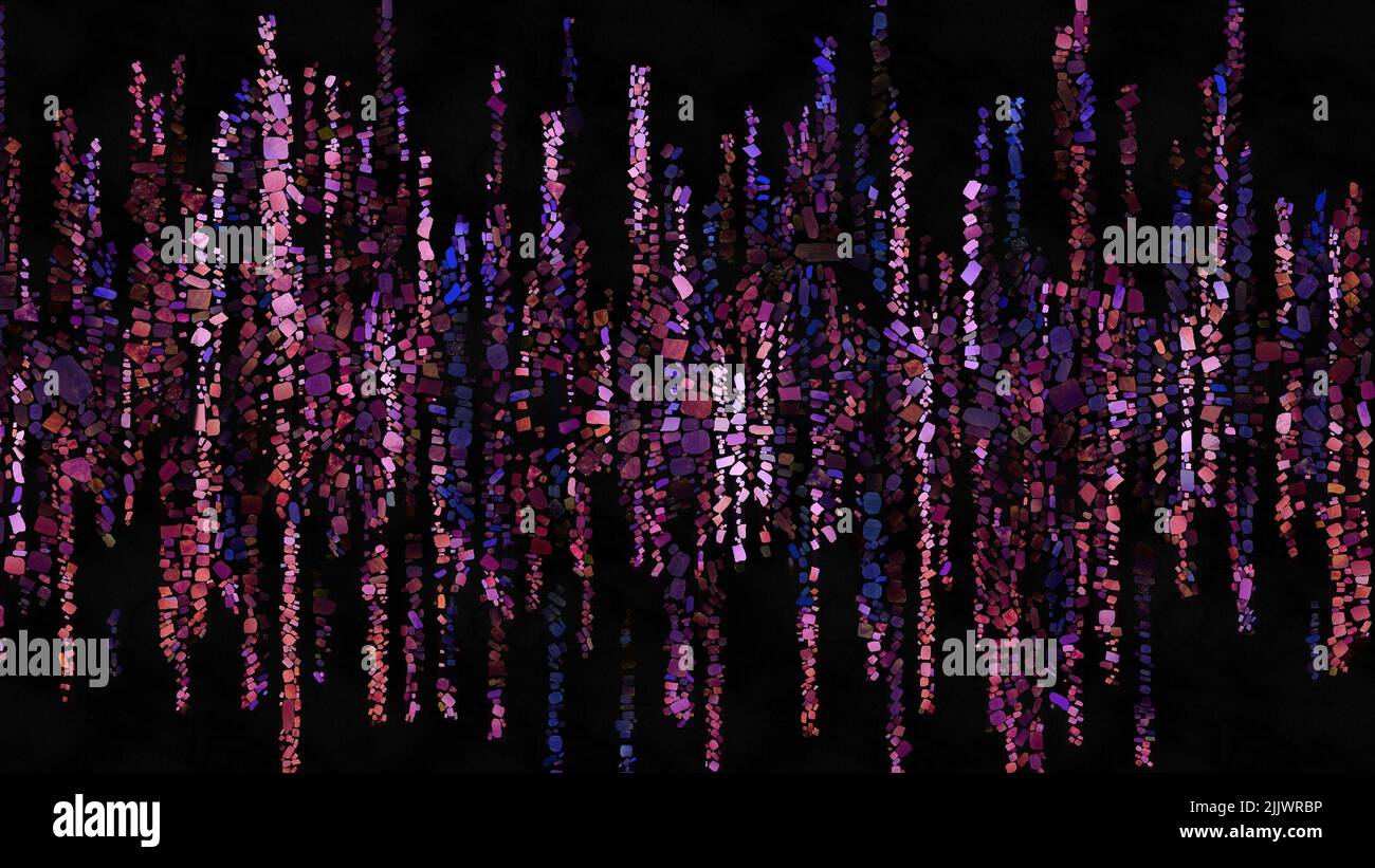 Digital render of abstract painterly mosaic - acrylic paint fluid concept art - background ...