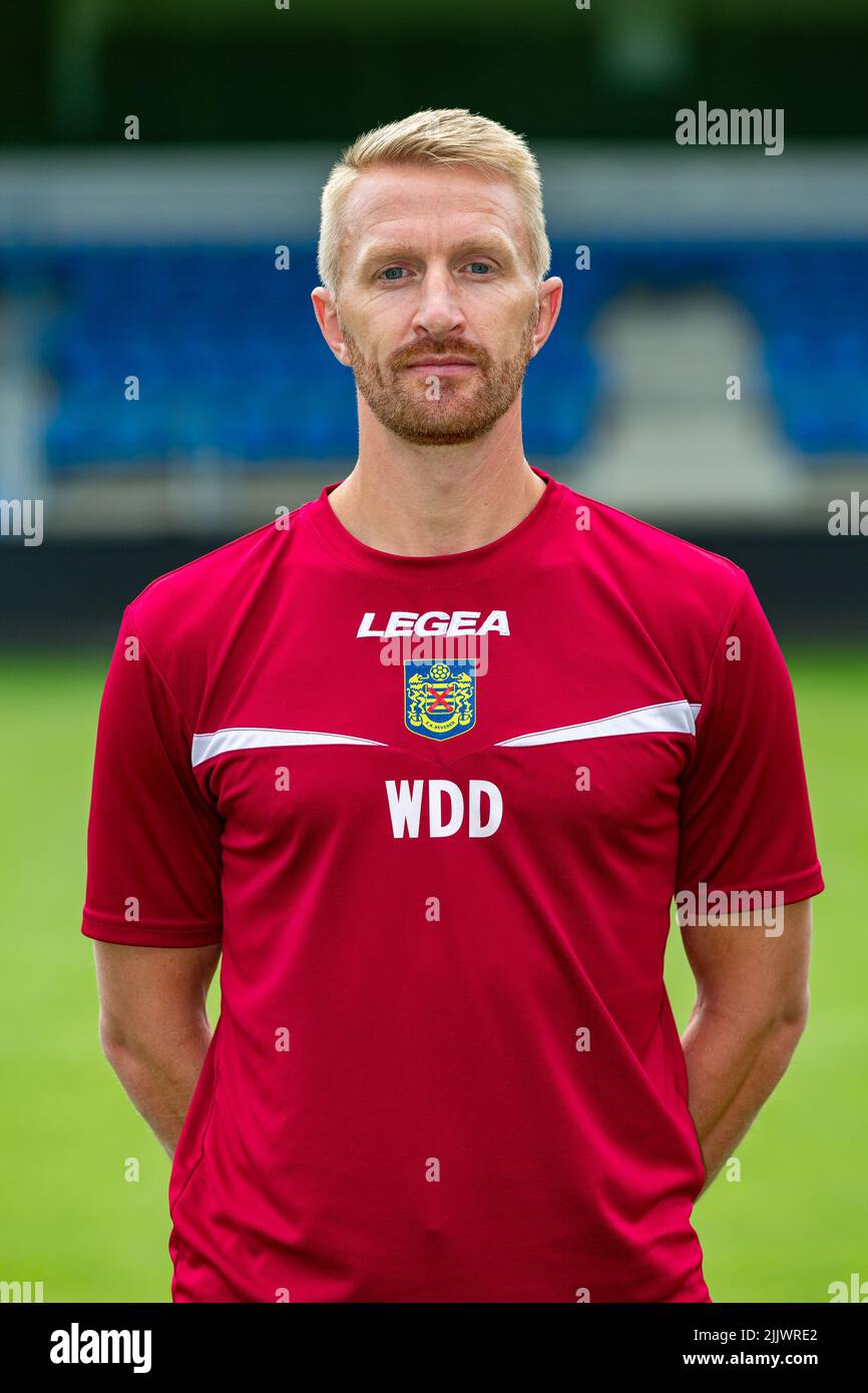 Beveren's head coach Wim De Decker poses for photographer at the 2022 ...