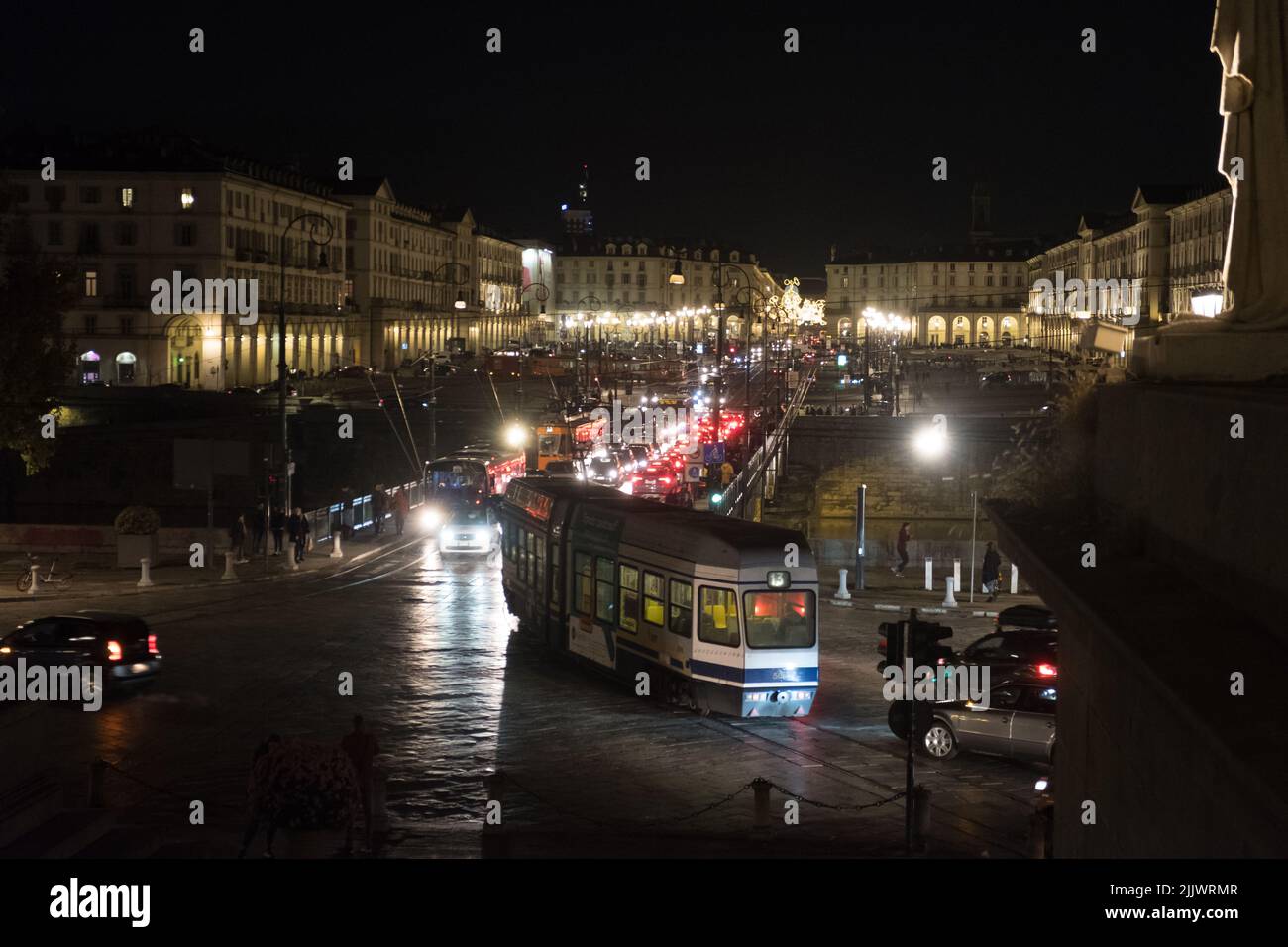Turin at night Stock Photo - Alamy