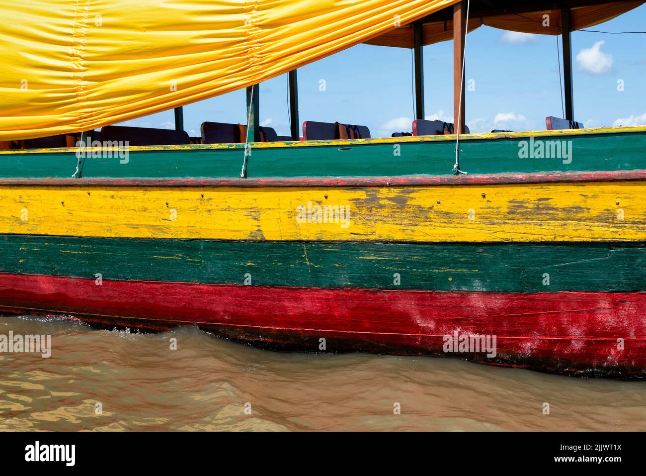 Colourful tour boat Stock Photo - Alamy