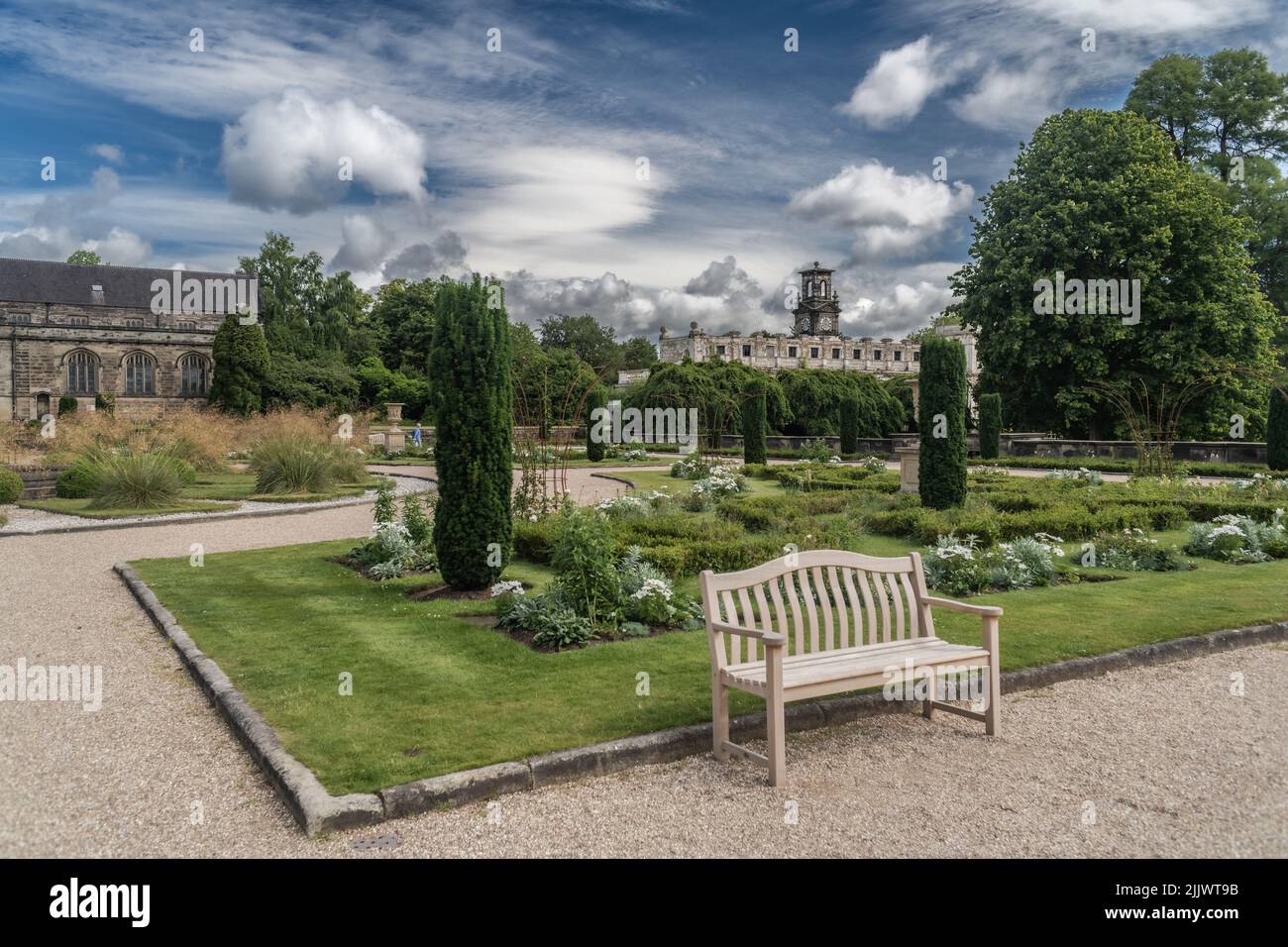 Staffordshire Lakeside Italian Gardens landscape, Stoke-on-Trent UK ...