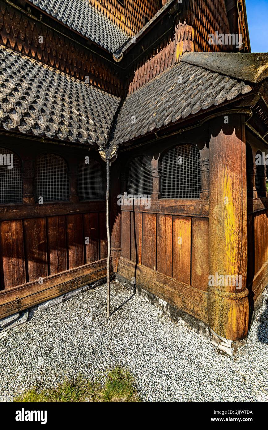 Heddal stave church in Notodden Norway Stock Photo - Alamy