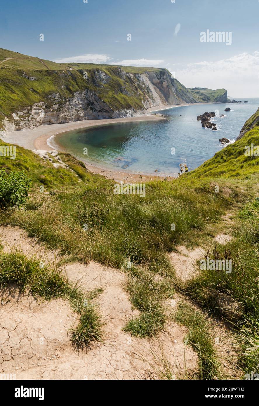 Man of War Bay encloses Man O'War Cove on the Dorset coast between the ...