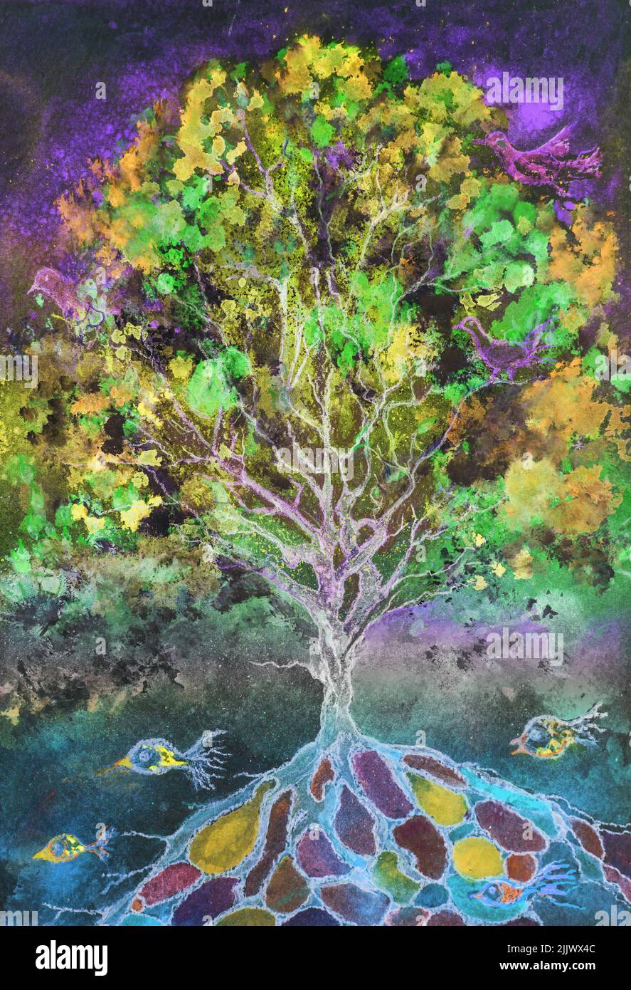 Trippy Tree Painting