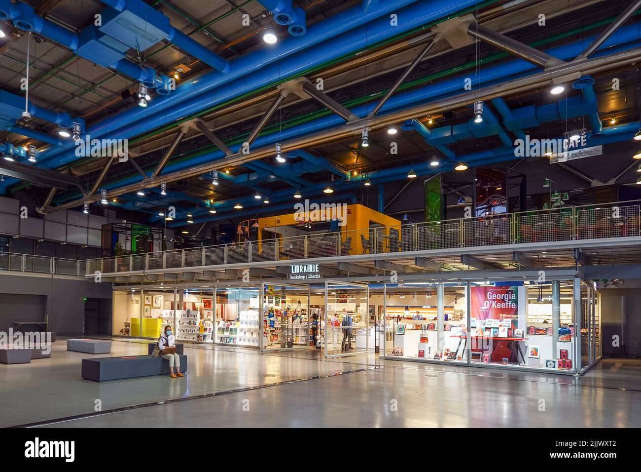 France, Paris, The Centre Pompidou also known as the Pompidou Centre is ...