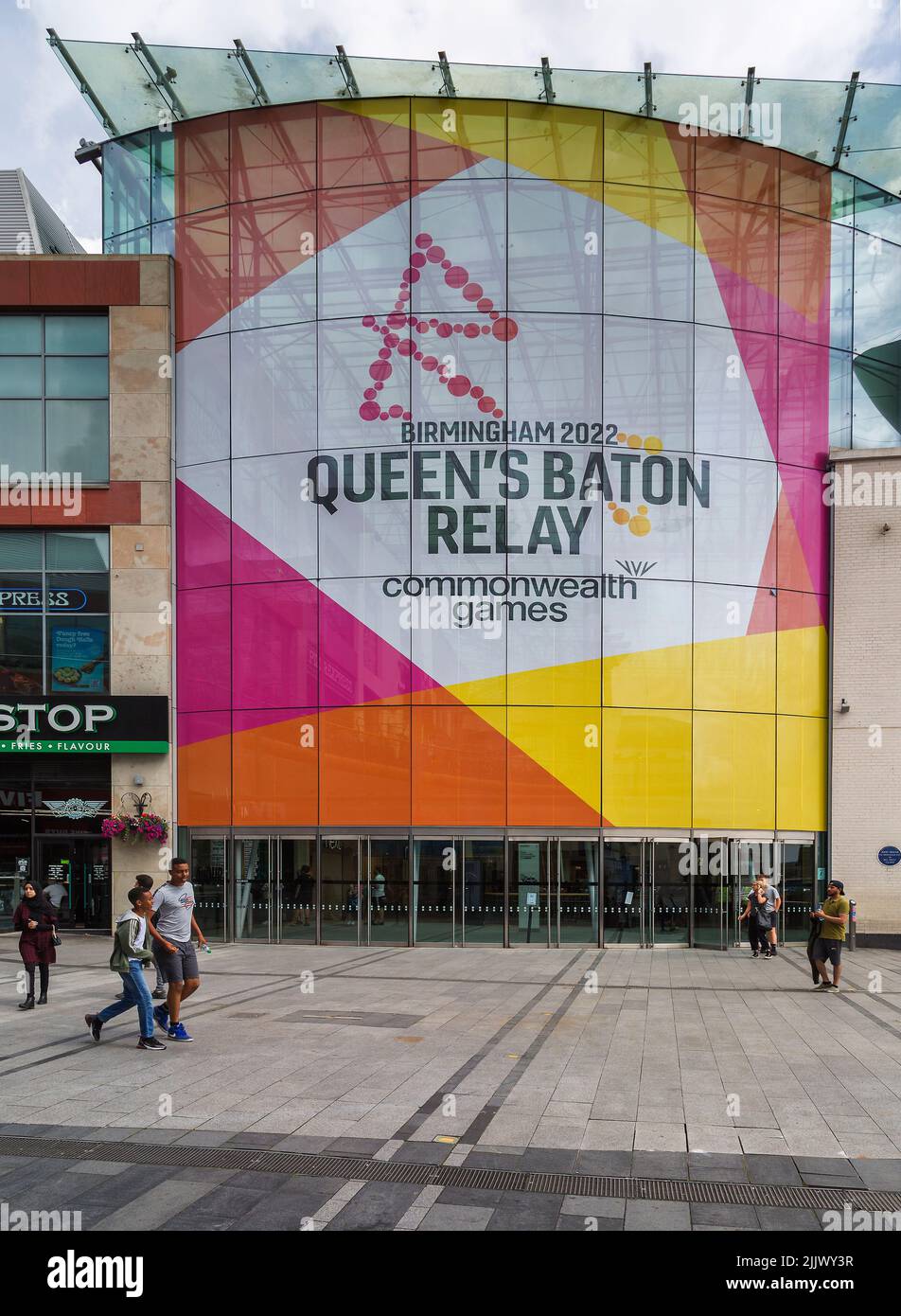 The front of a large store in Birmingham City centre advertising the ...