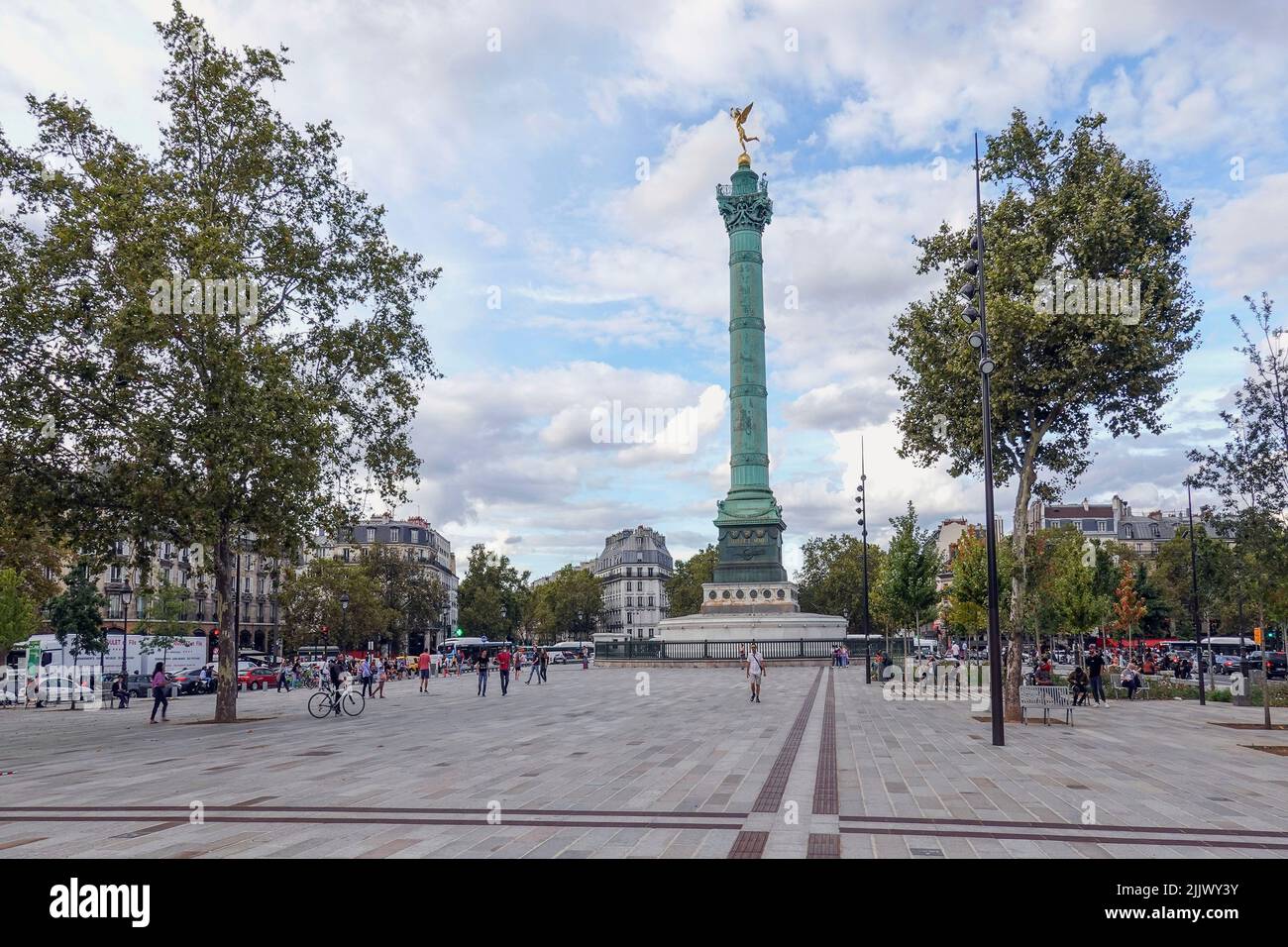 France, Paris, The Place de la Bastille is a square in Paris where the ...