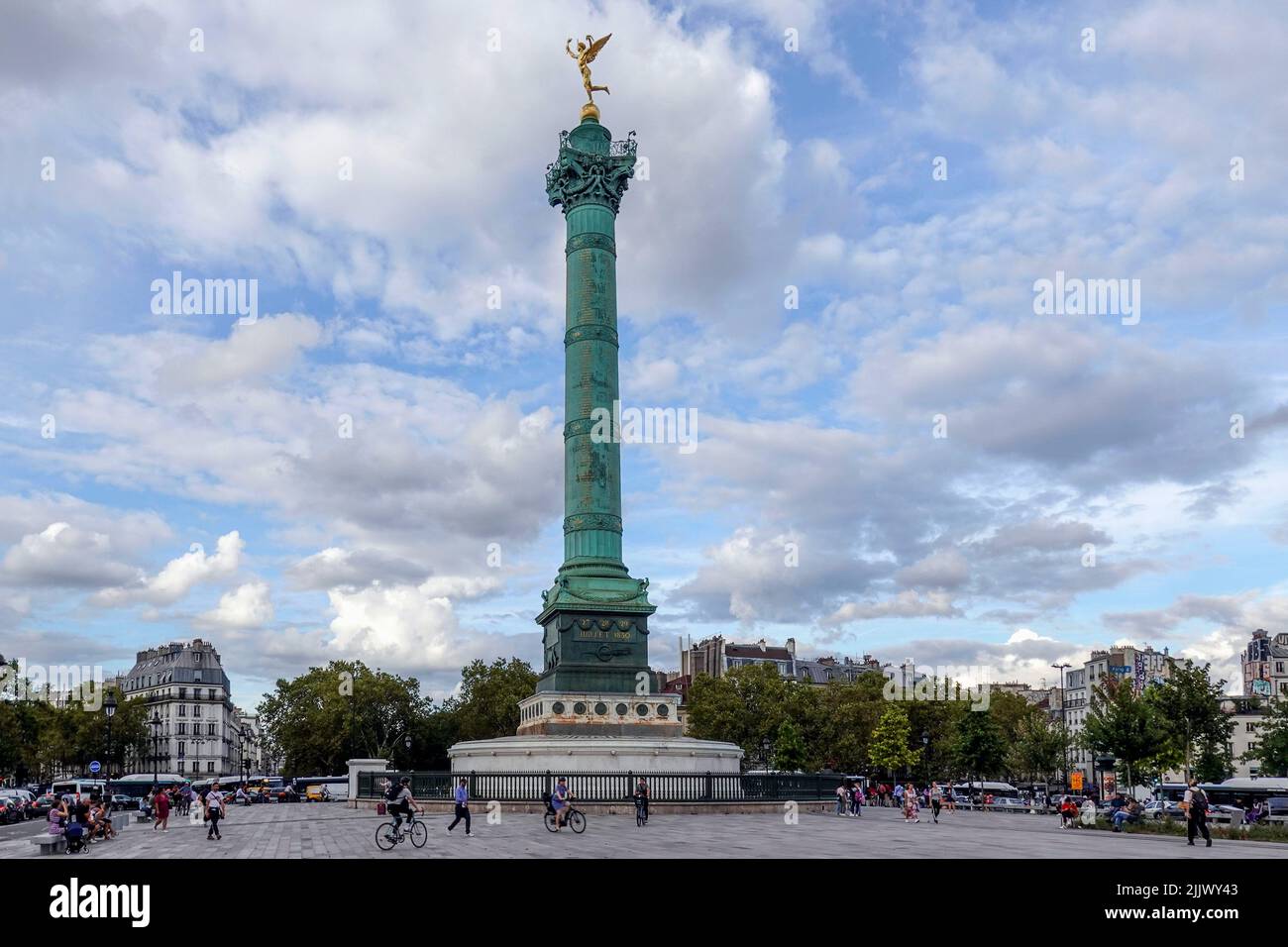 France, Paris, The Place de la Bastille is a square in Paris where the ...