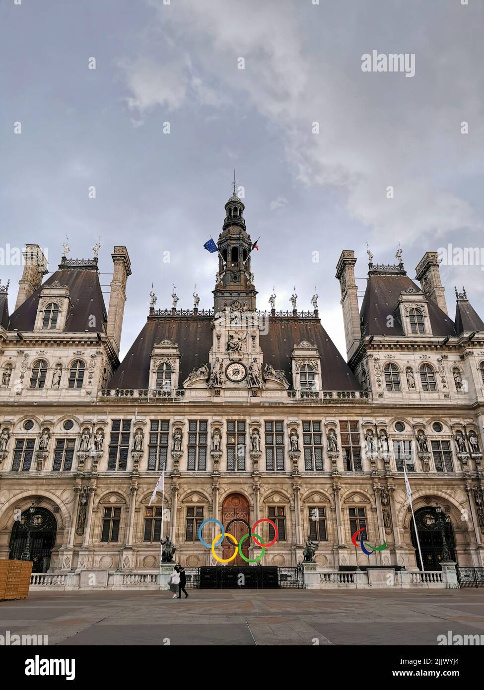 France, Paris, The Hotel de Ville City Hall , is the building housing ...