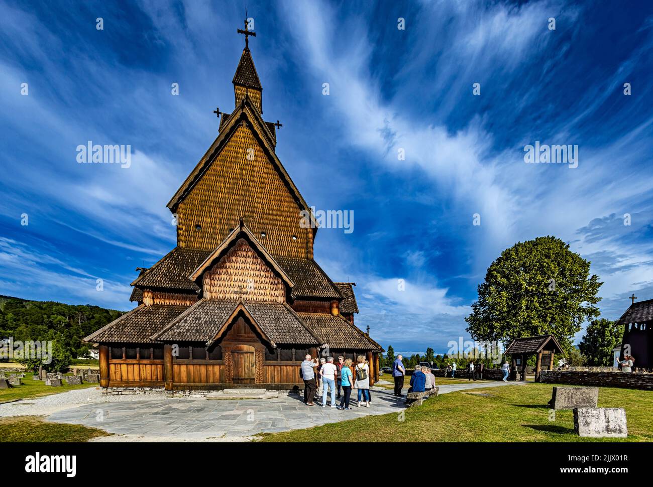 Heddal stave church in Notodden Norway Stock Photo - Alamy