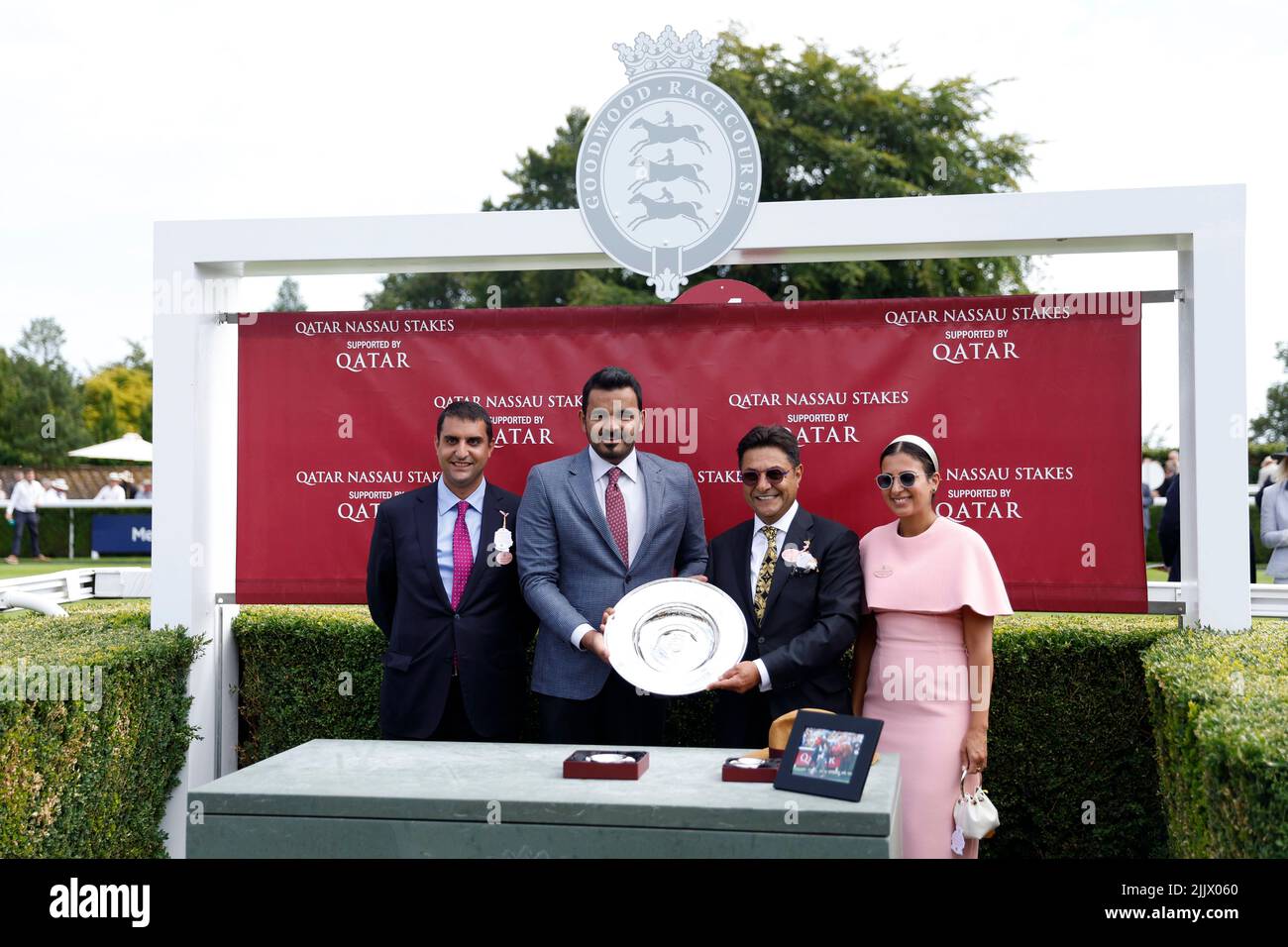 Nashwa owner Mr Imad Al Sagar (second from right) and Sheikh Joaan bin ...