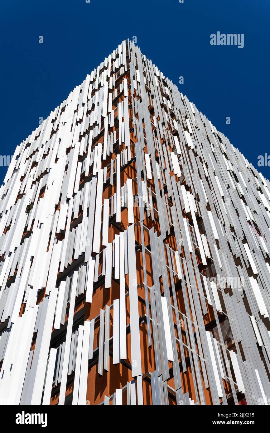 Exterior of contemporary high building with rainscreens cladding ...