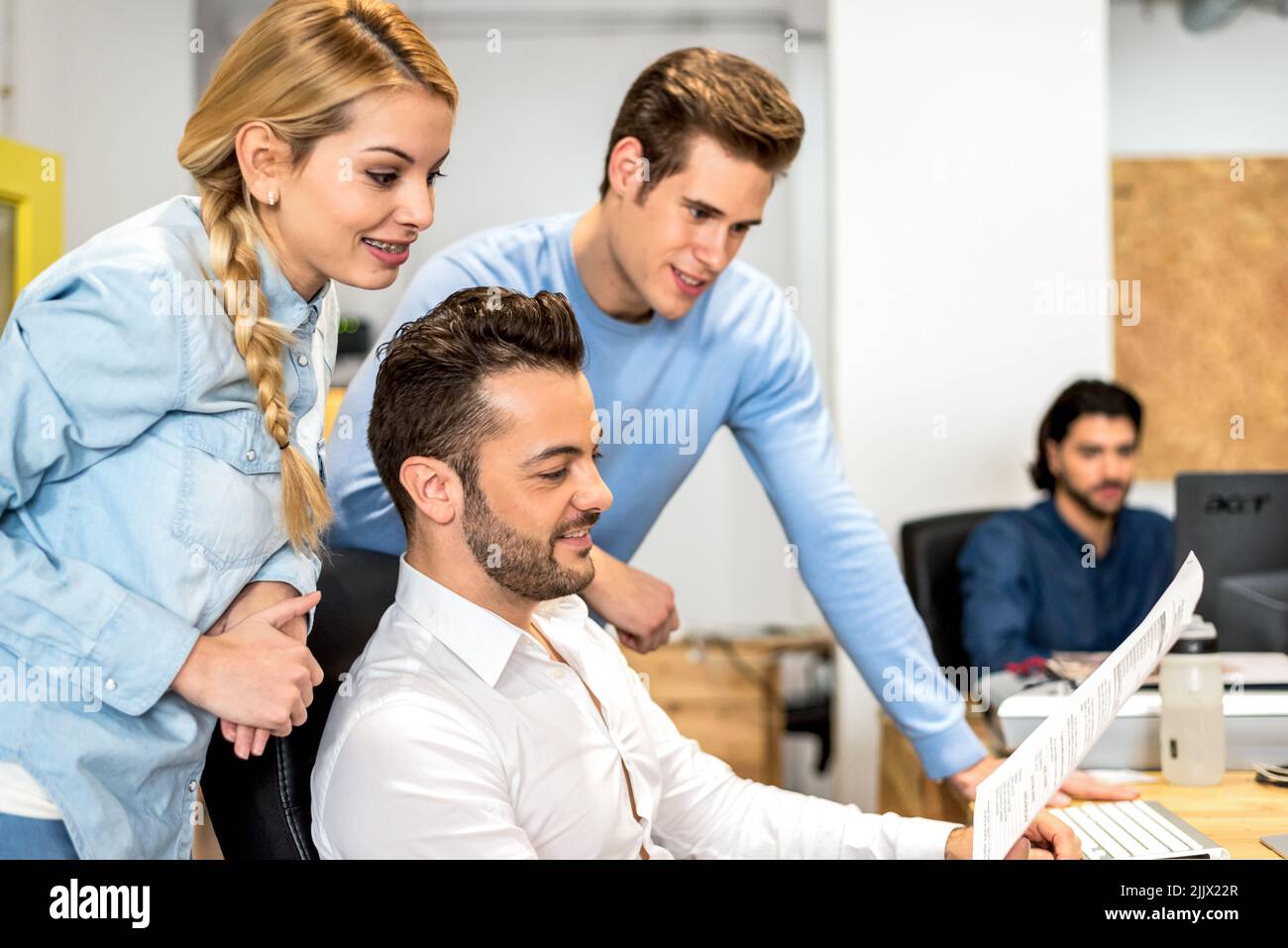 Content in career team hi-res stock photography and images - Alamy