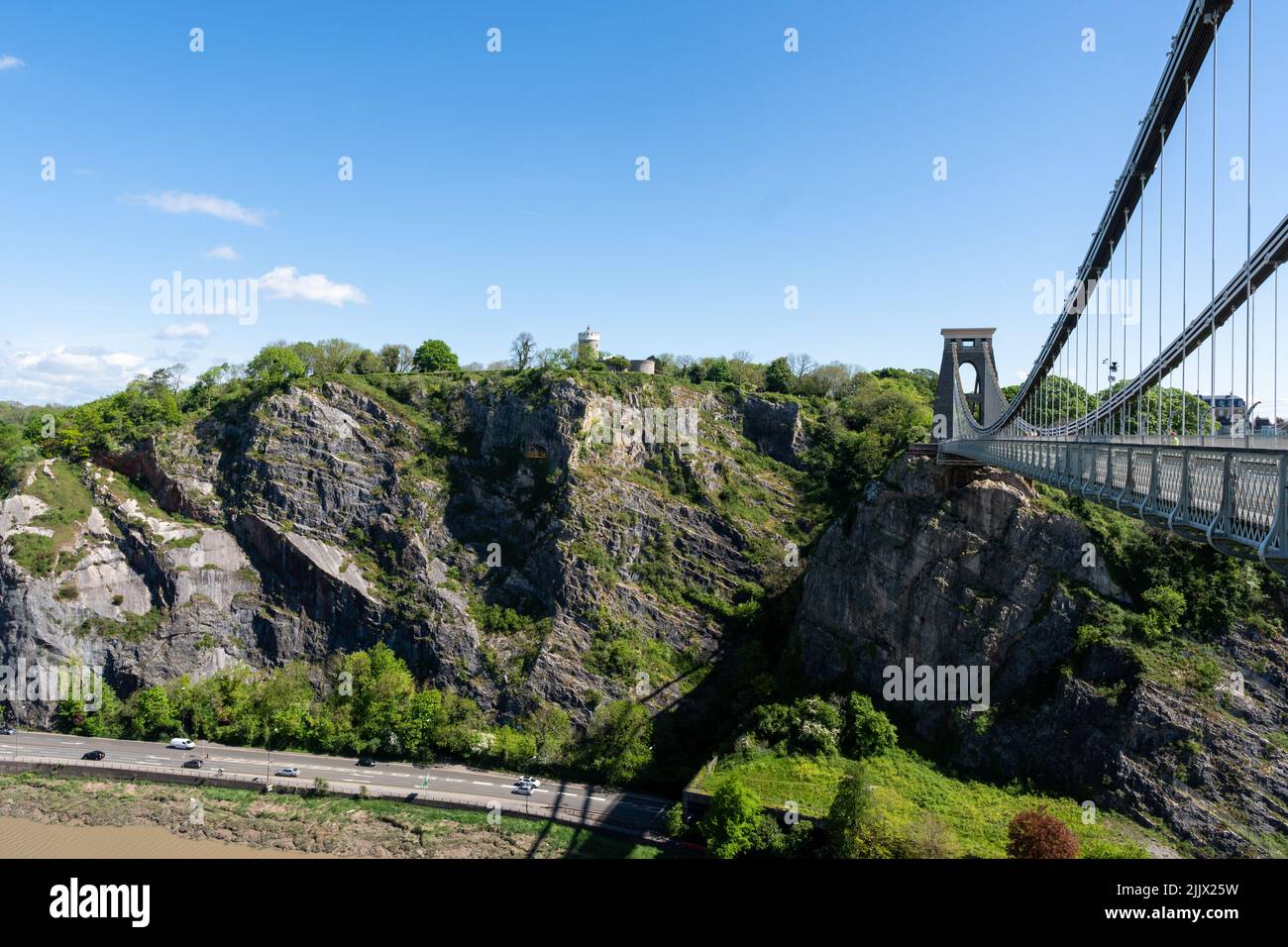 A beautiful shot of Clifton Observatory and Clifton Suspension Bridge ...