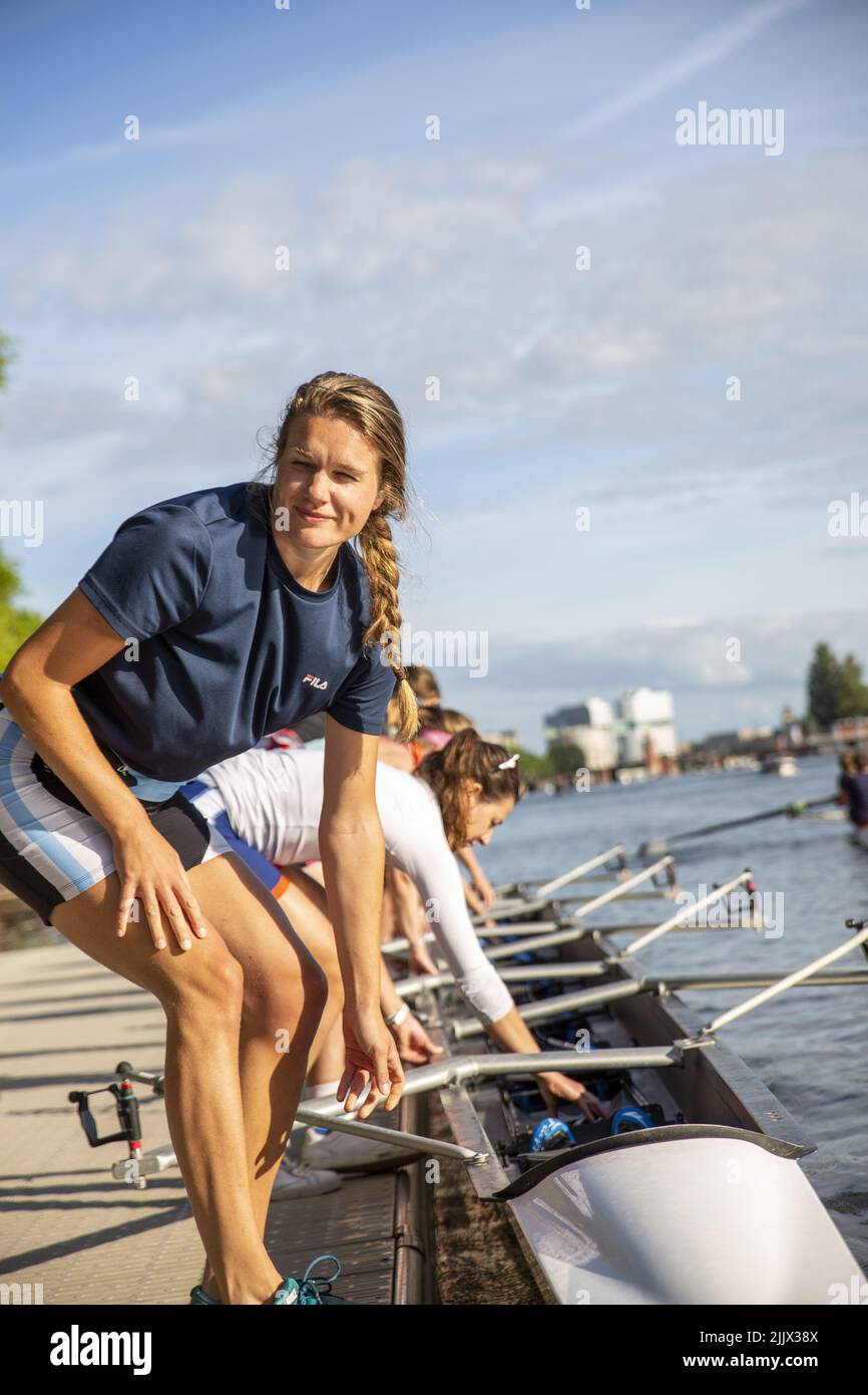 2022-07-27 19:04:19 AMSTERDAM - Rowers of the Royal Amsterdamsche Roei ...