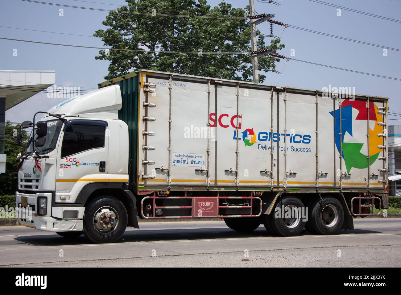 Chiangmai, Thailand - April 21 2022: Container truck of SCG Logistics ...