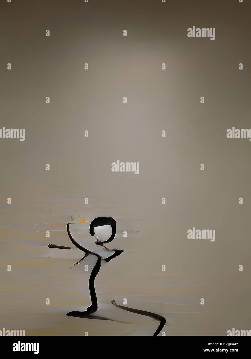 dancing stick figures in front of grey background Stock Photo - Alamy