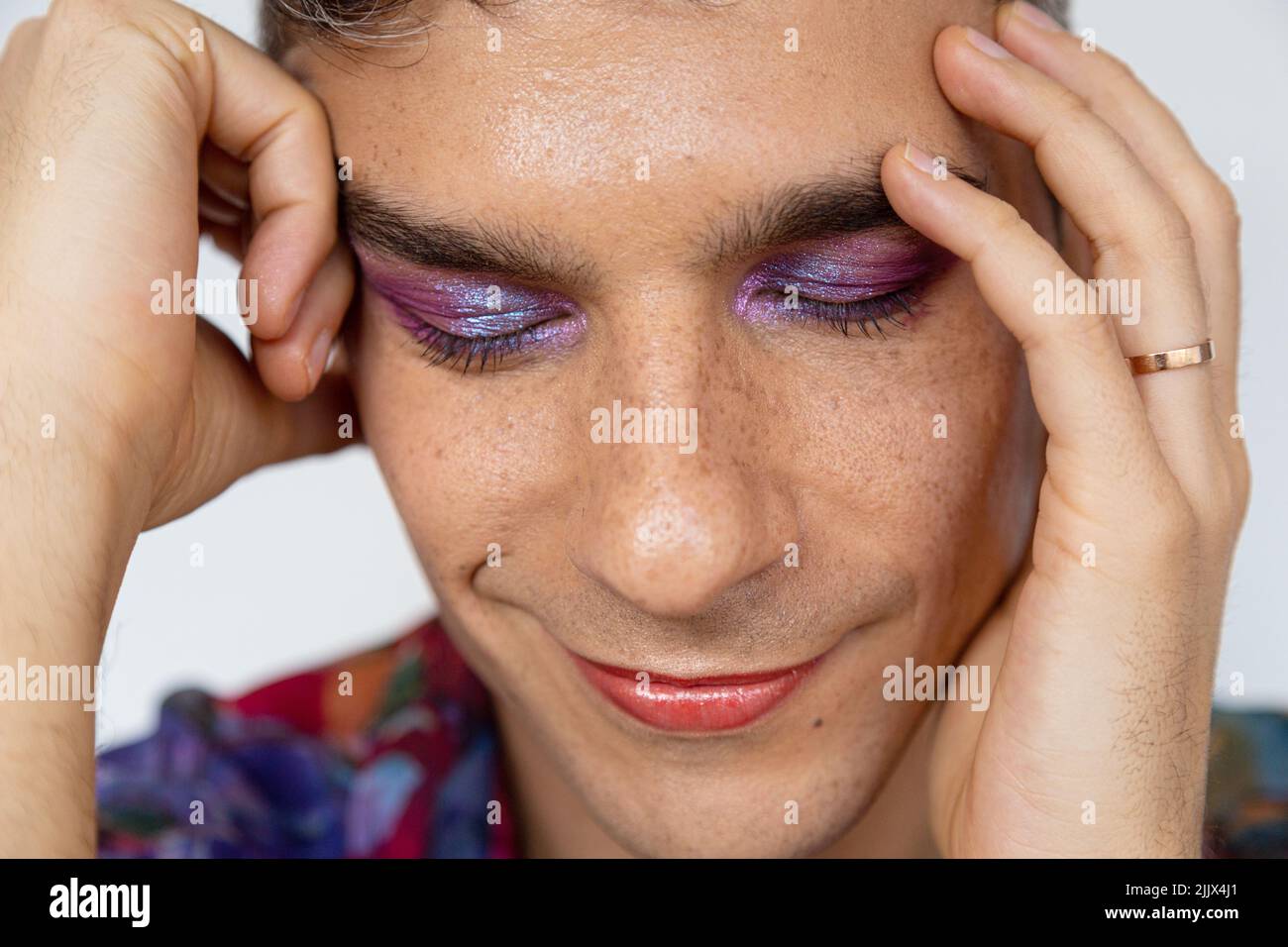 Gay male fashion headshot hi-res stock photography and images - Alamy