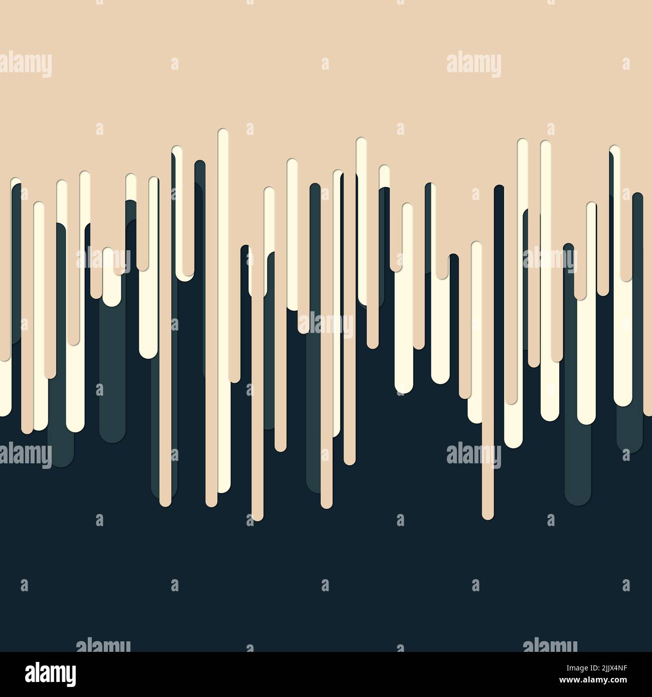Abstract Rounded paint melting Color Lines and falling drips paint in ...