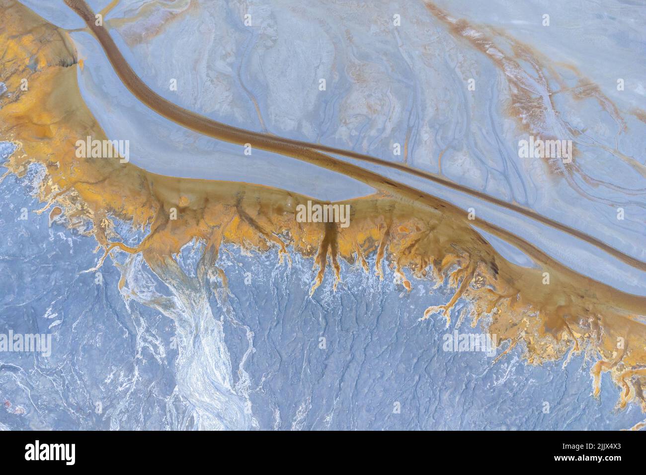 Top view full frame of abstract ground textured background with ...