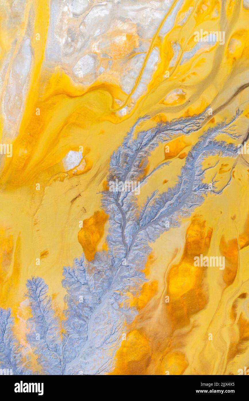 Top view full frame of abstract ground textured background with ...