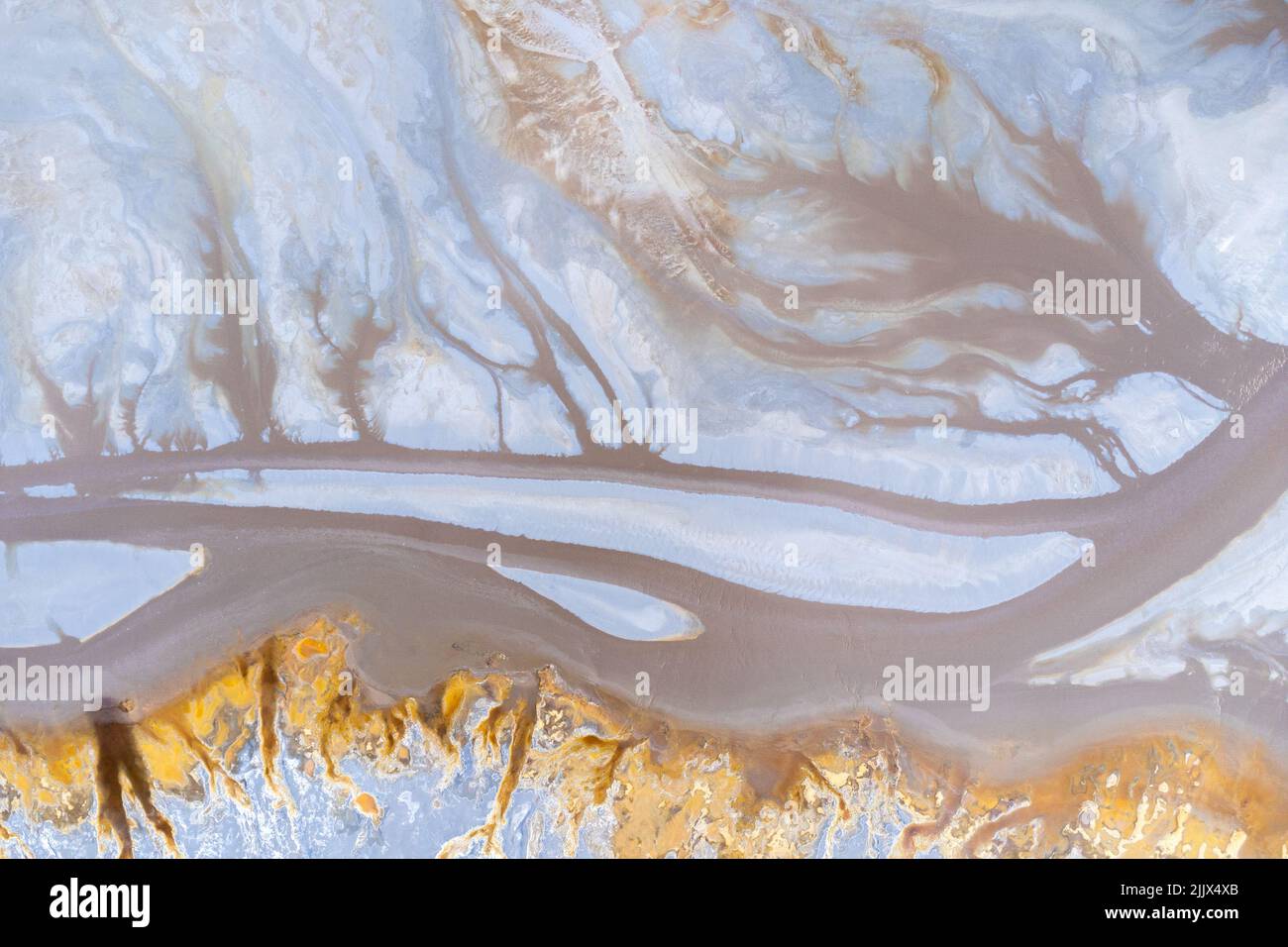 Top view full frame of abstract ground textured background with ...