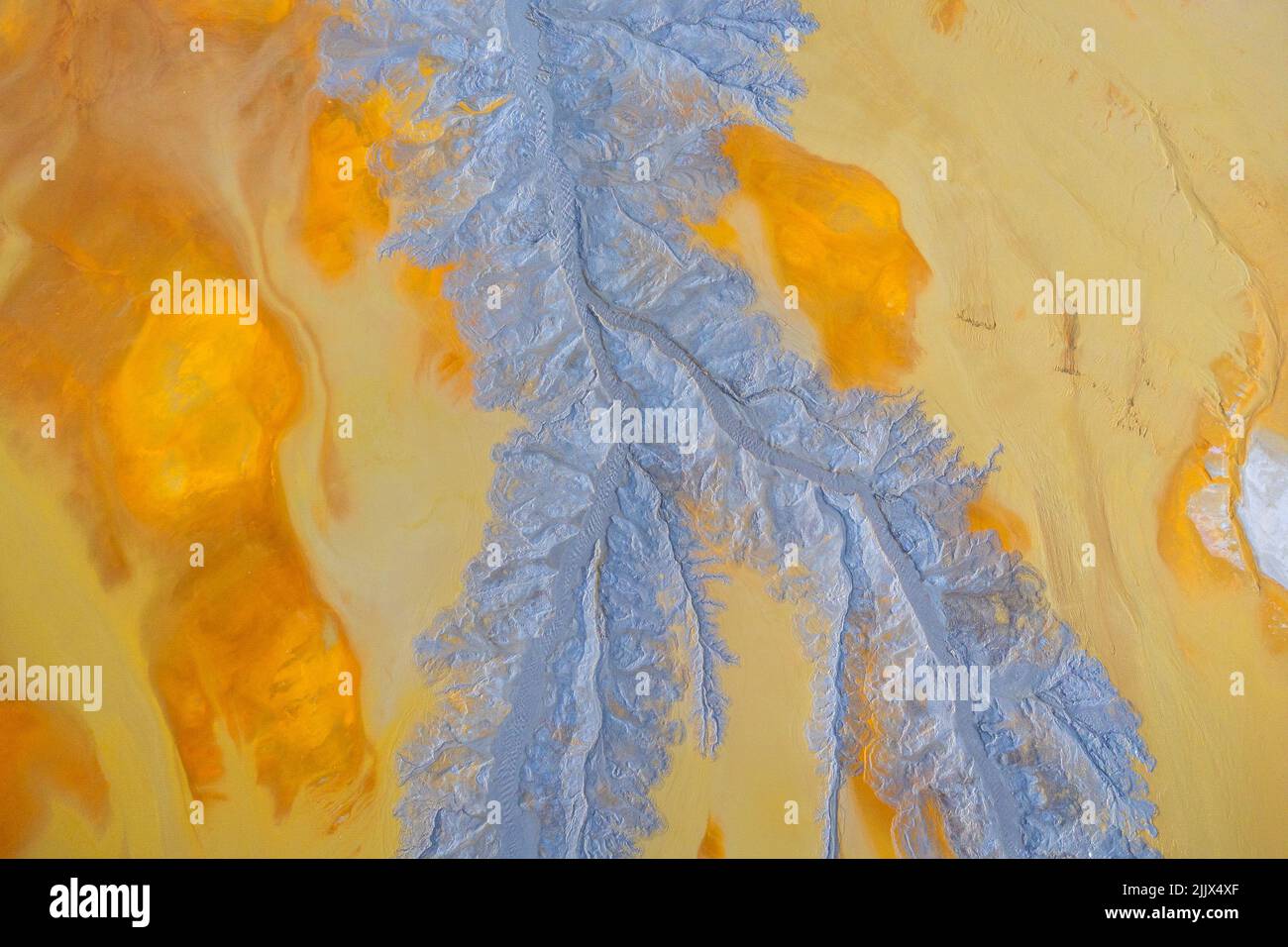 Top view full frame of abstract ground textured background with ...