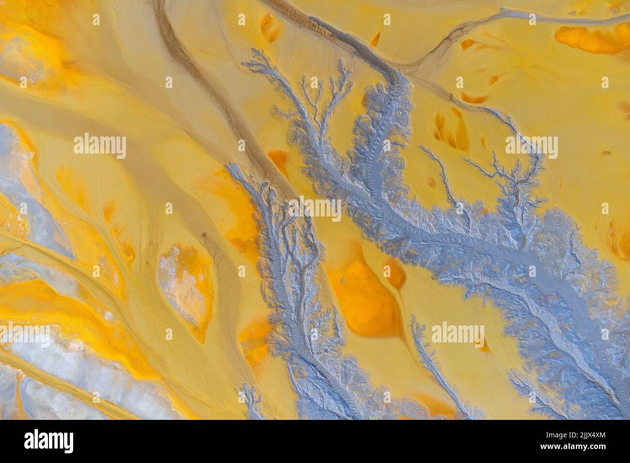 Top view full frame of abstract ground textured background with ...