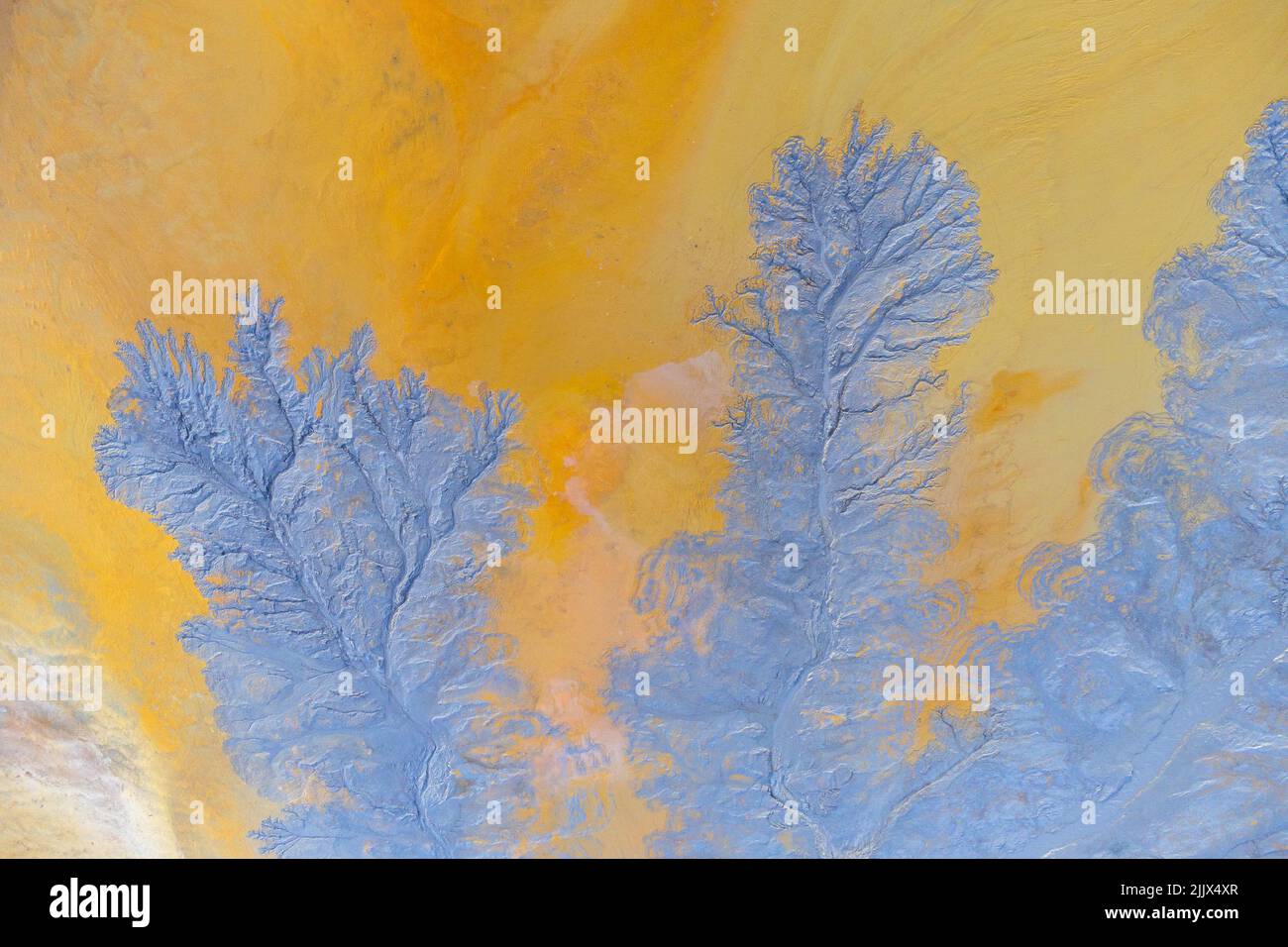 Top view full frame of abstract ground textured background with ...