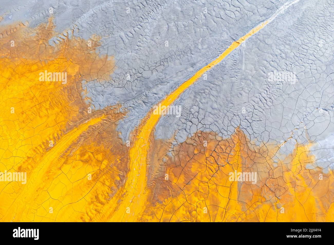 Top view full frame of abstract ground textured background with ...