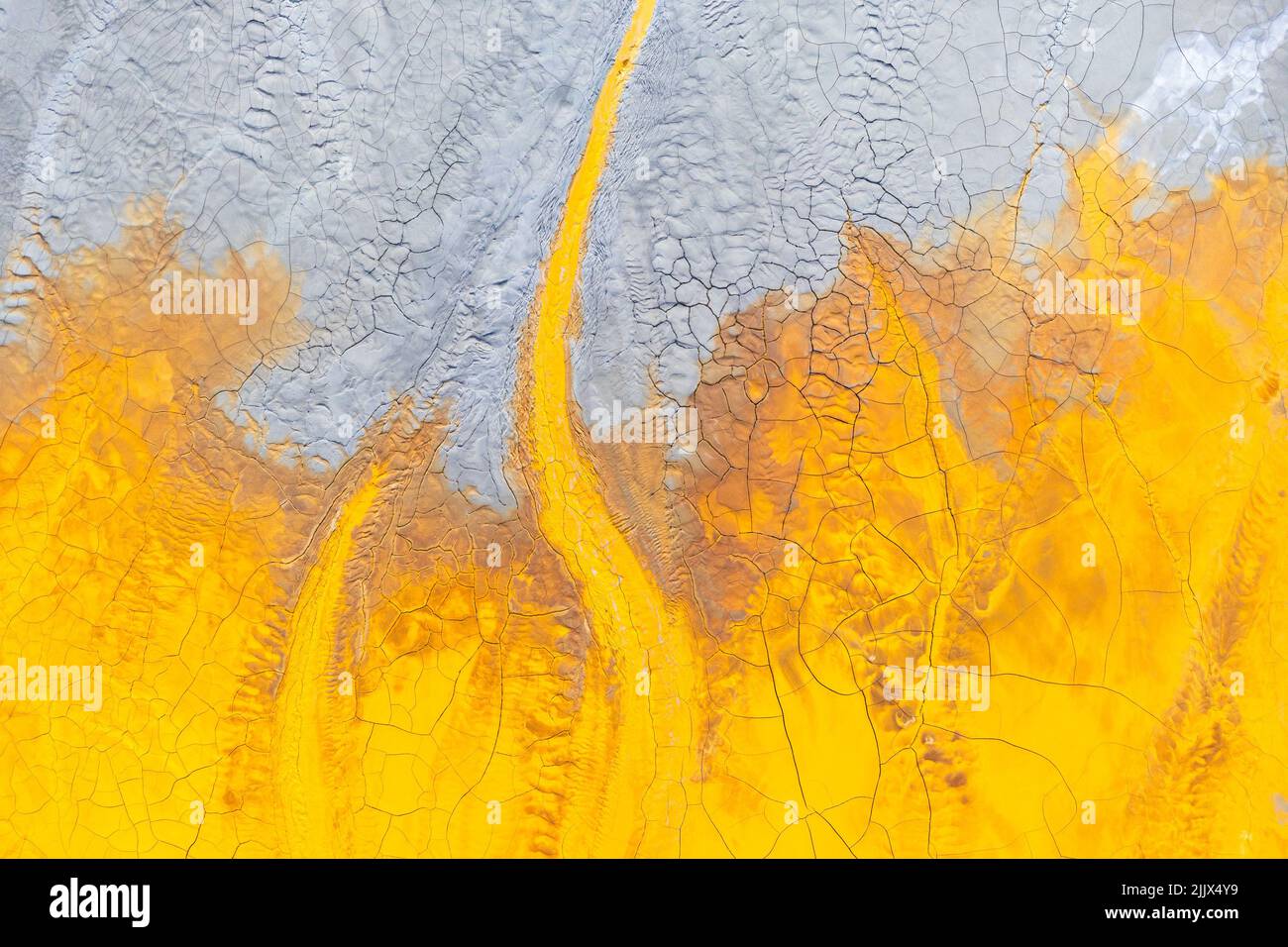 Top view full frame of abstract ground textured background with ...