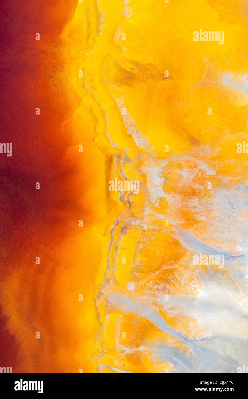 Top view full frame of abstract ground textured background with ...