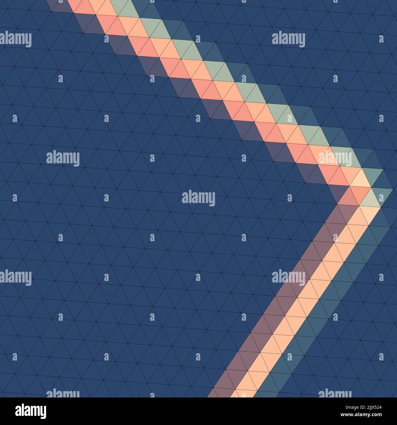 Abstract retro Artistic Low Polygon triangle strip with Geometric grid ...