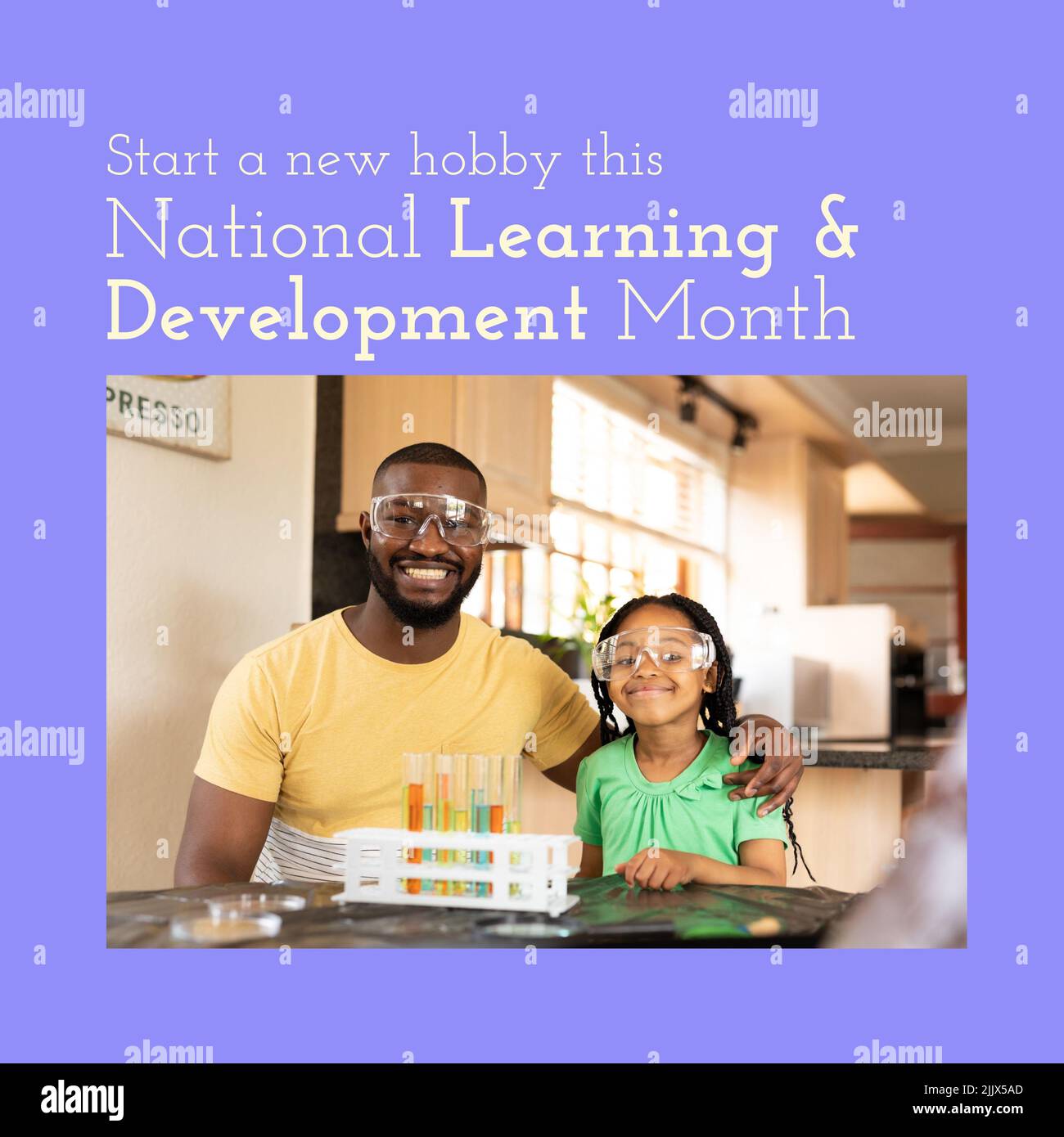 Image of national learning and development month over african american ...