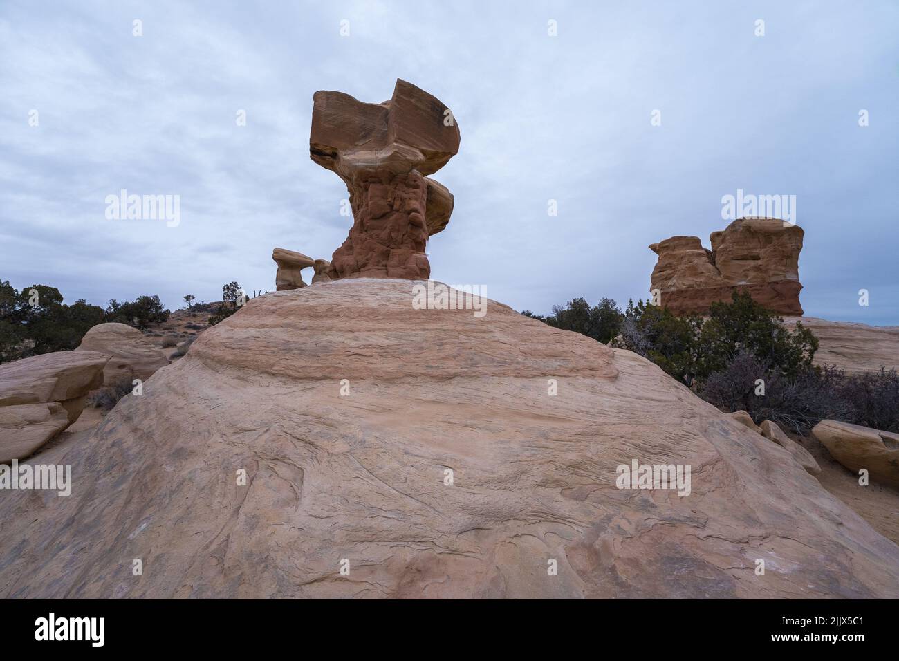 Large slick rock formations at Devils Garden in Grand Staircase ...