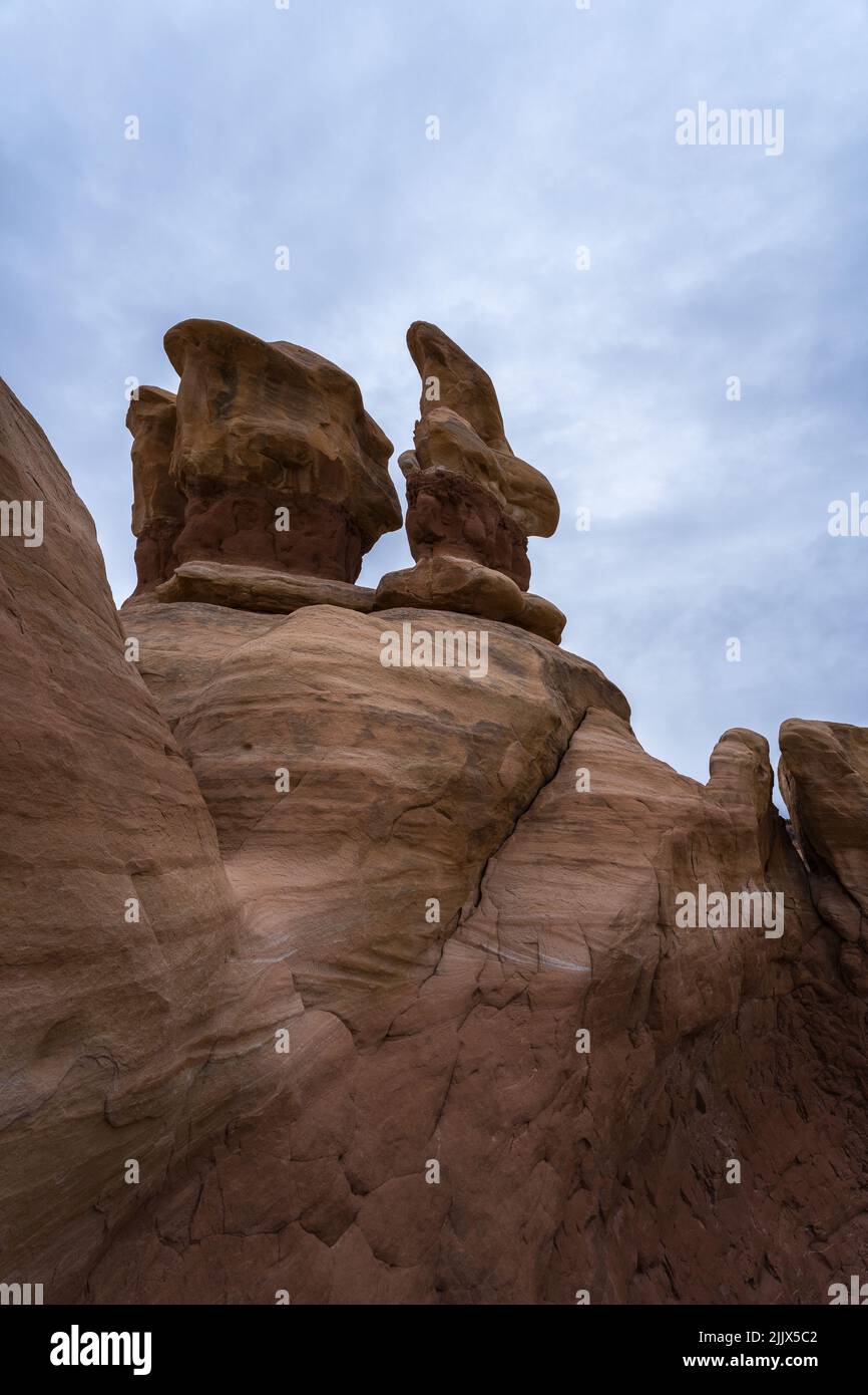Large slick rock formations at Devils Garden in Grand Staircase ...